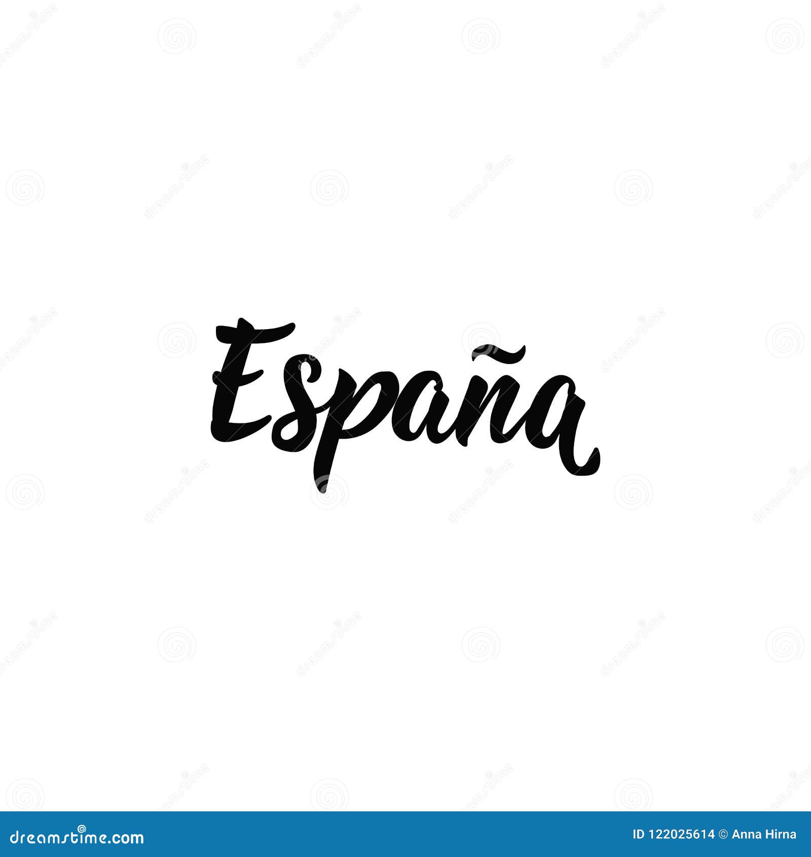 Text Auf Spanisch: Spanien Kalligraphievektorillustration Espana Stock ...