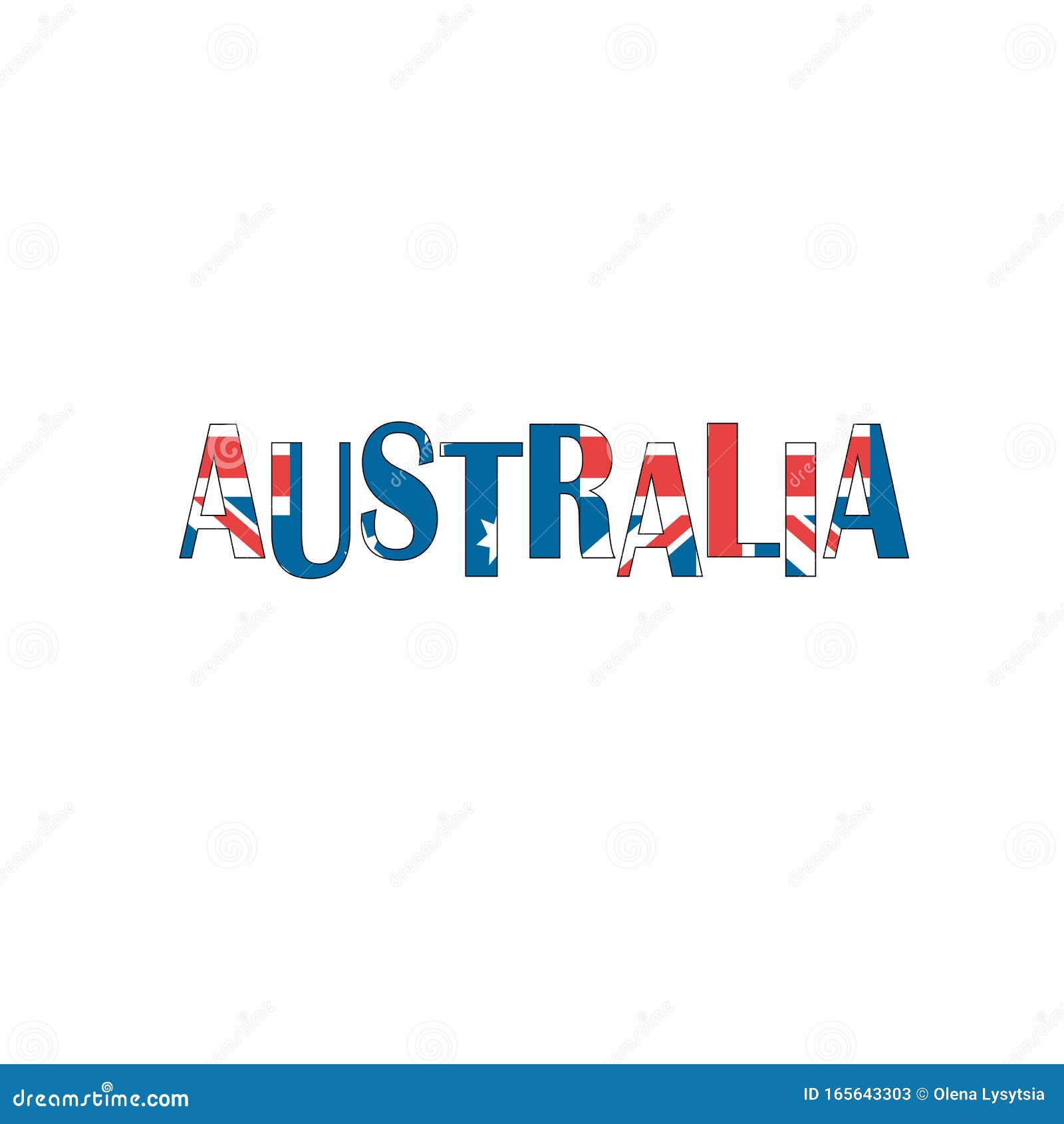 Text Australia Painted in Flag Colors 向量例证 - 插画 包括有 按钮, 颜色: 165643303