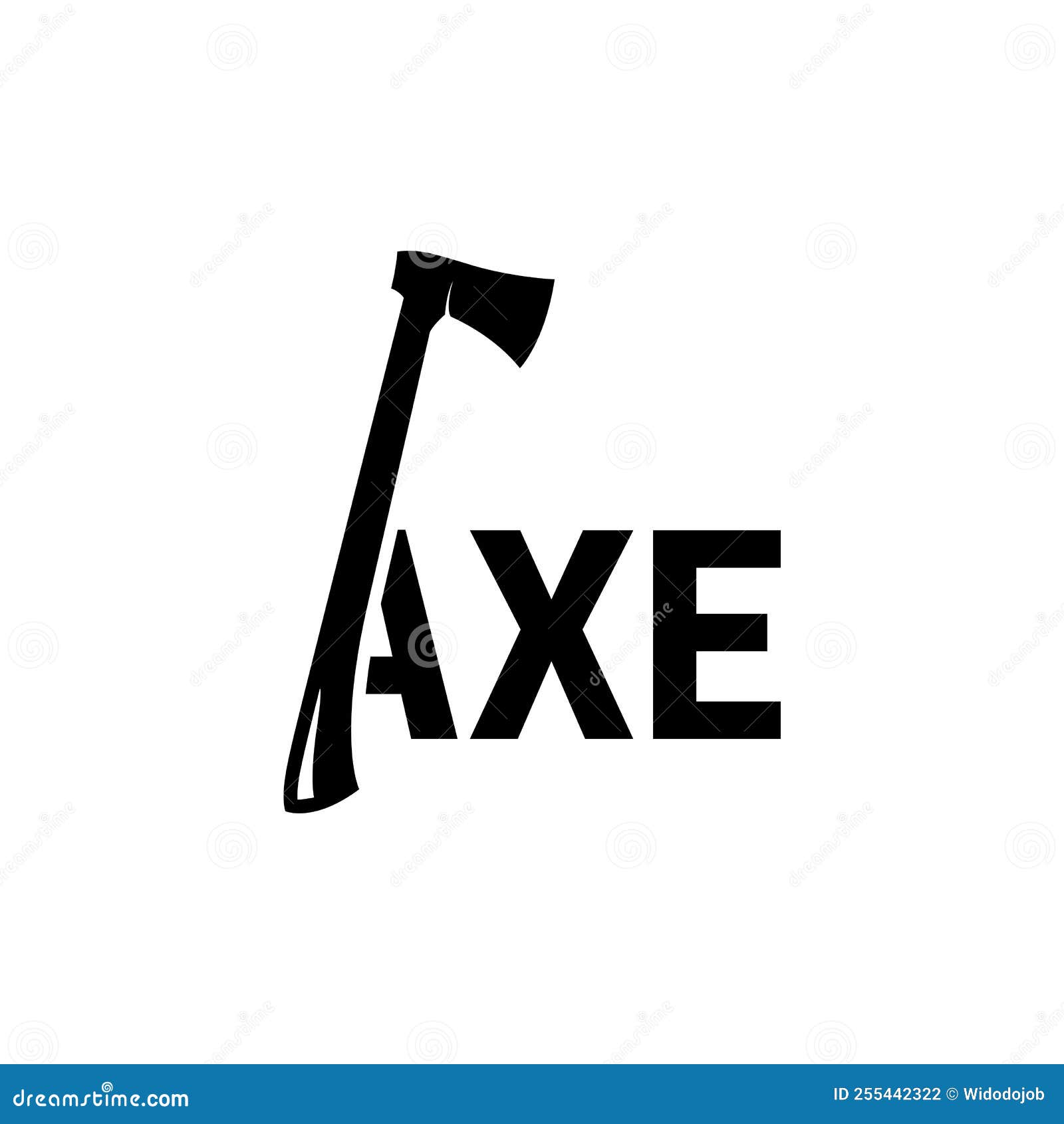 Text AXE with LetterA Shape Ax Logo Stock Vector - Illustration of ...