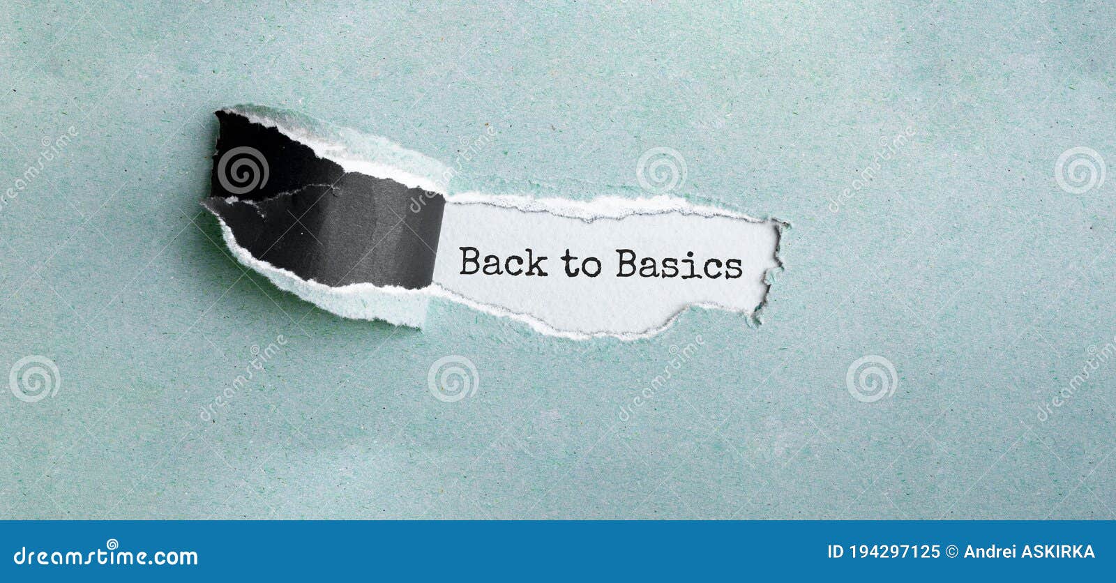 The Text BACK TO BASICS Appearing Behind Torn Brown Paper Stock Image ...