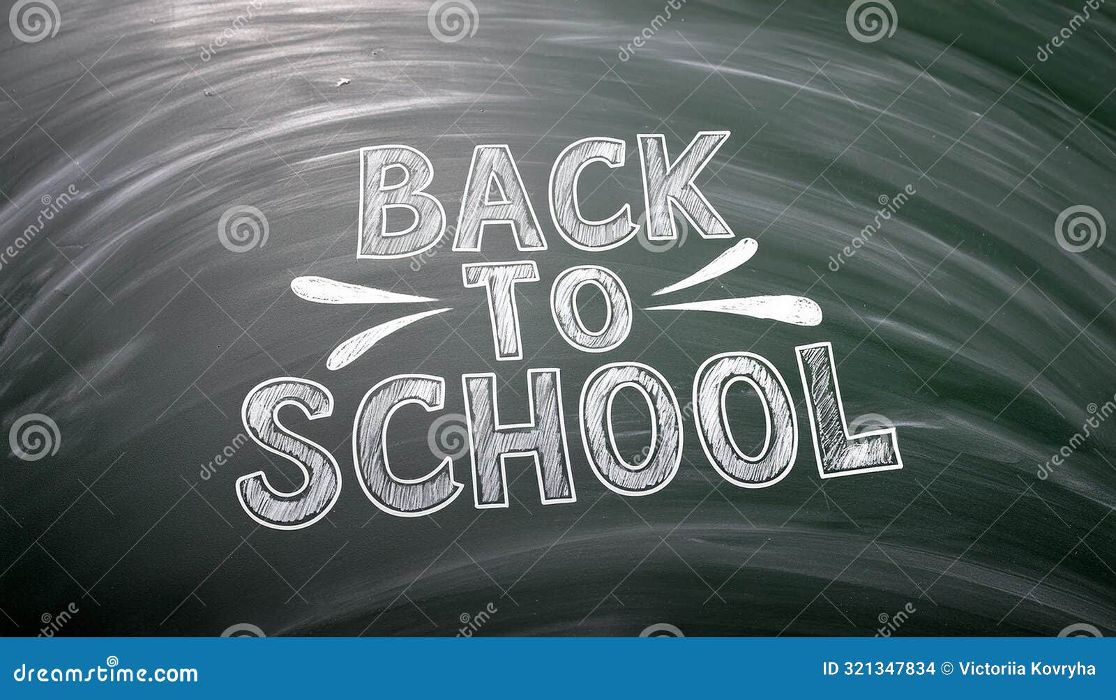 Text BACK TO SCHOOL Written with Chalk on Chalkboard. Education Concept ...