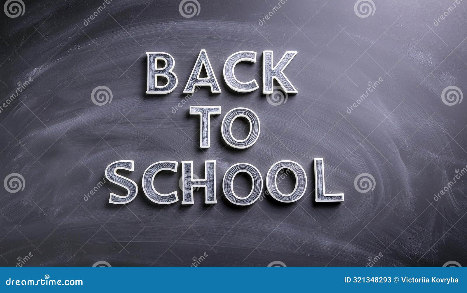 Text BACK TO SCHOOL Written with Chalk on Chalkboard. Education Concept ...