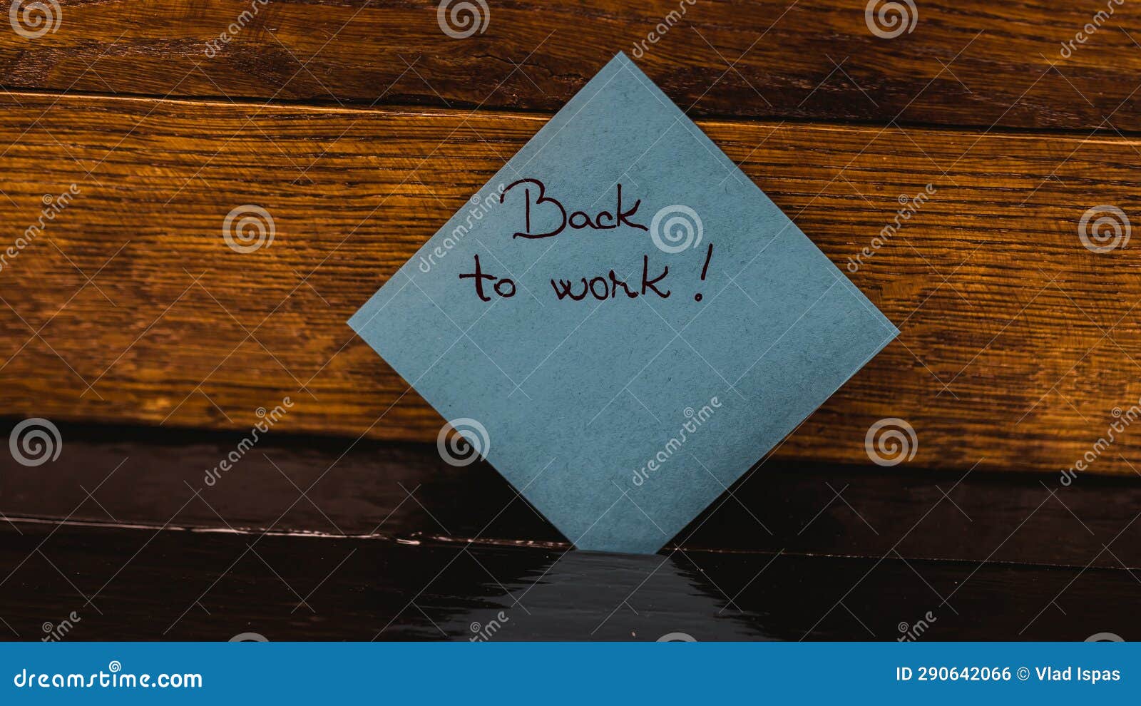 Text Back To Work on Post it. Writing on Sticky Note. Copy Space Stock ...