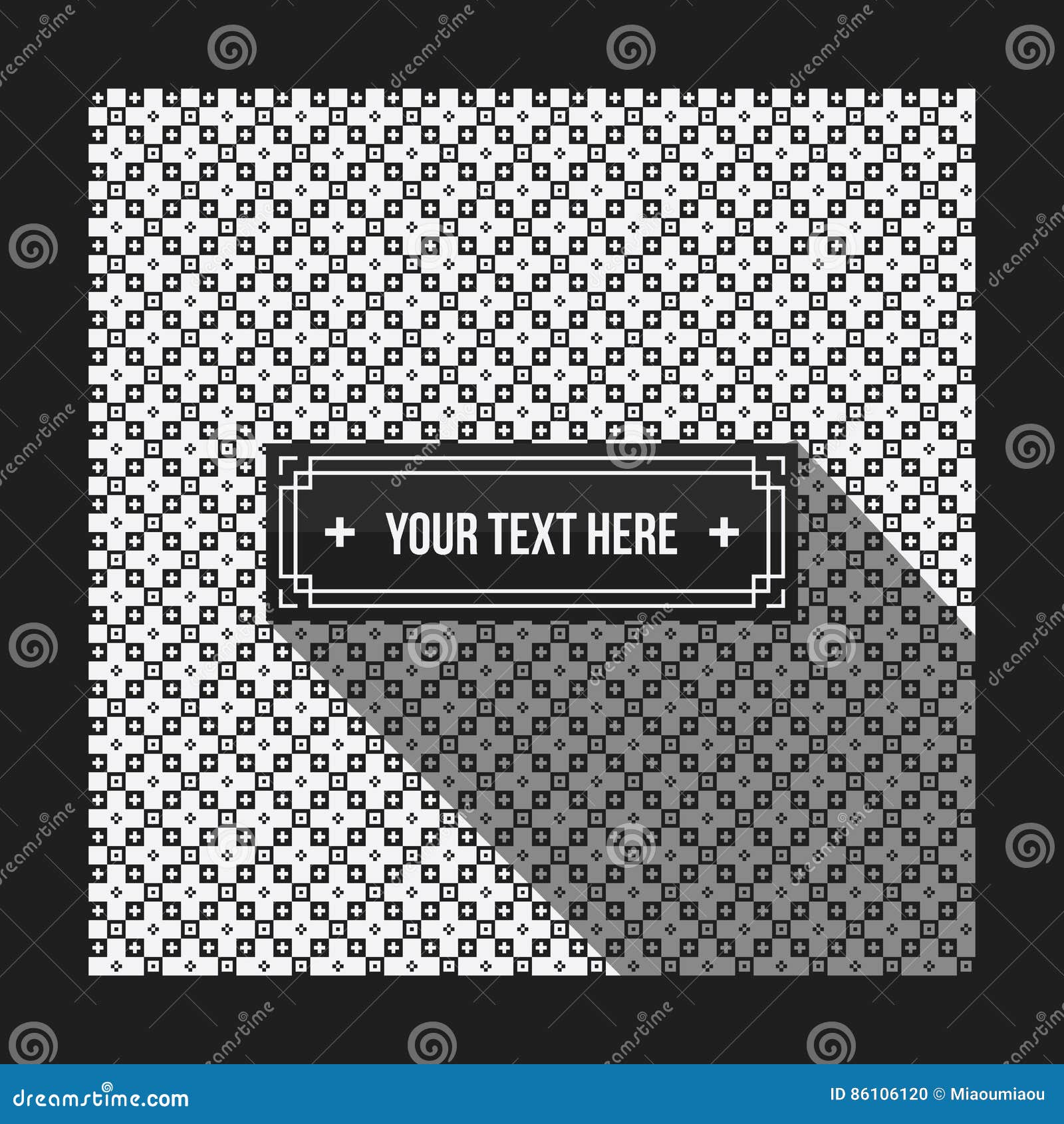 Text Background with Pixelated Monochrome Pattern Stock Vector ...
