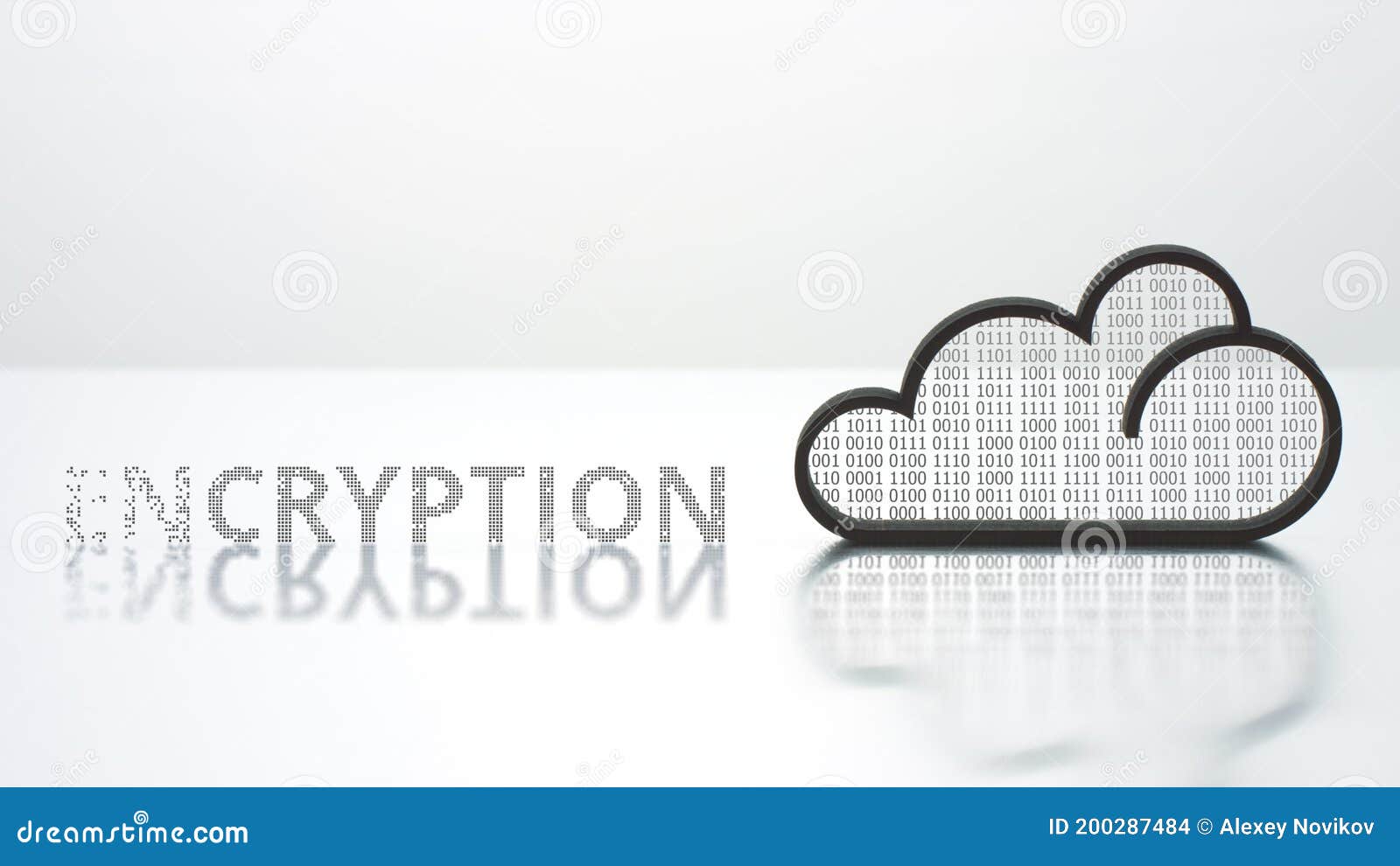 Cloud Icon and ENCRYPTION Text. Modern Computer Technology Concept ...