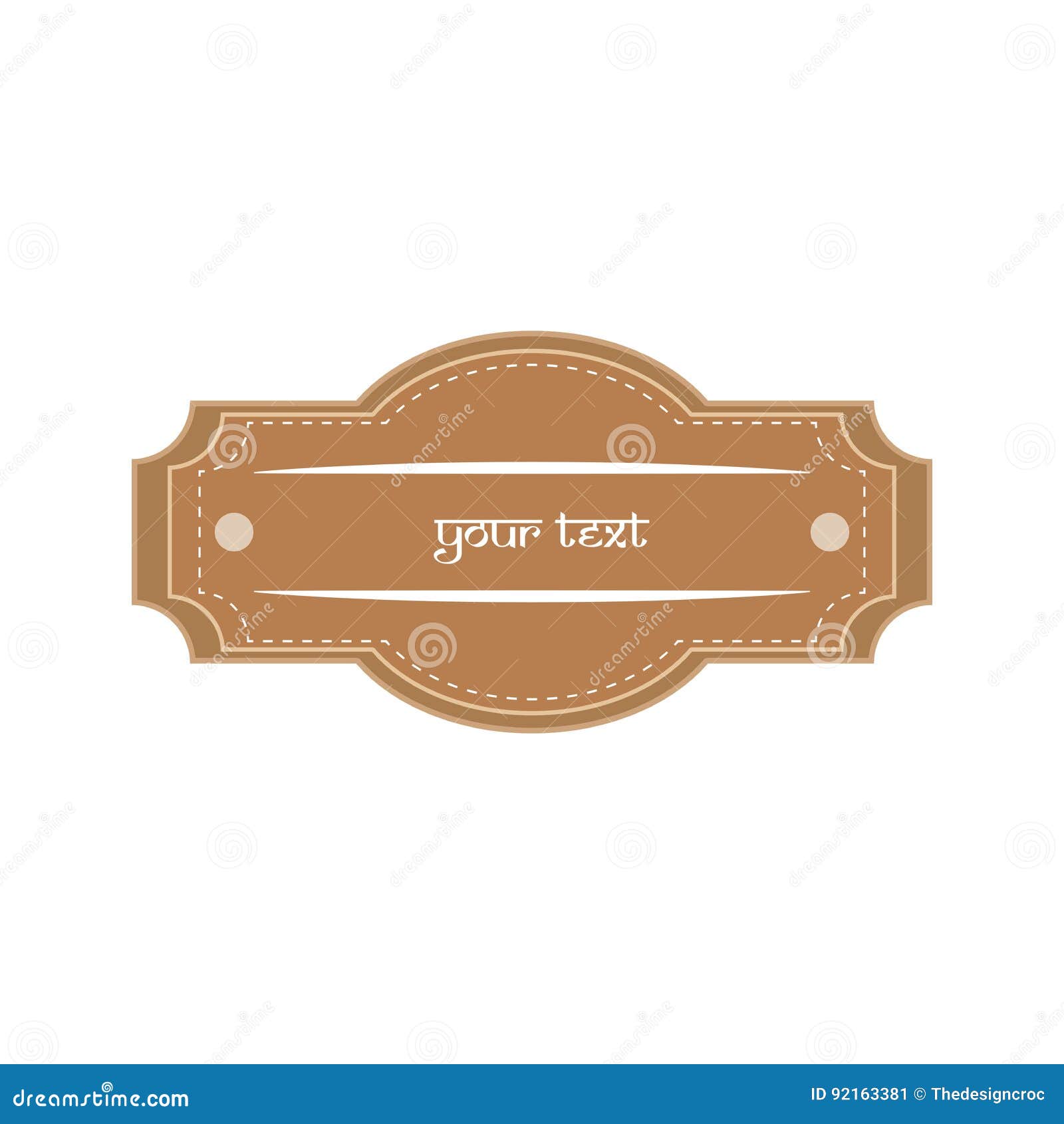 Text Badge stock vector. Illustration of vintage, text - 92163381