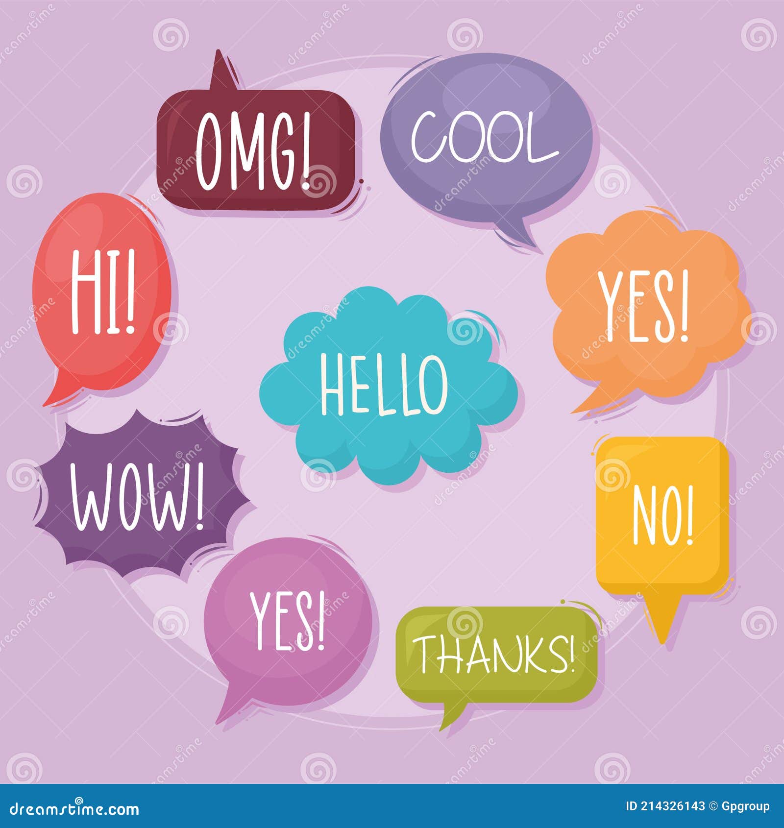 Text balloon bundle stock vector. Illustration of comic - 214326143