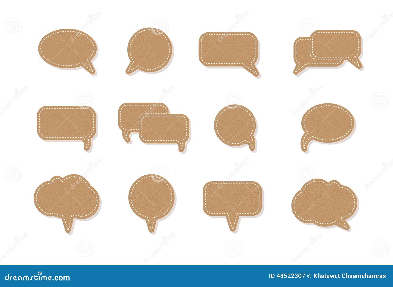 Text Balloon Vector Speech Bubble Icons Stock Vector - Illustration of ...