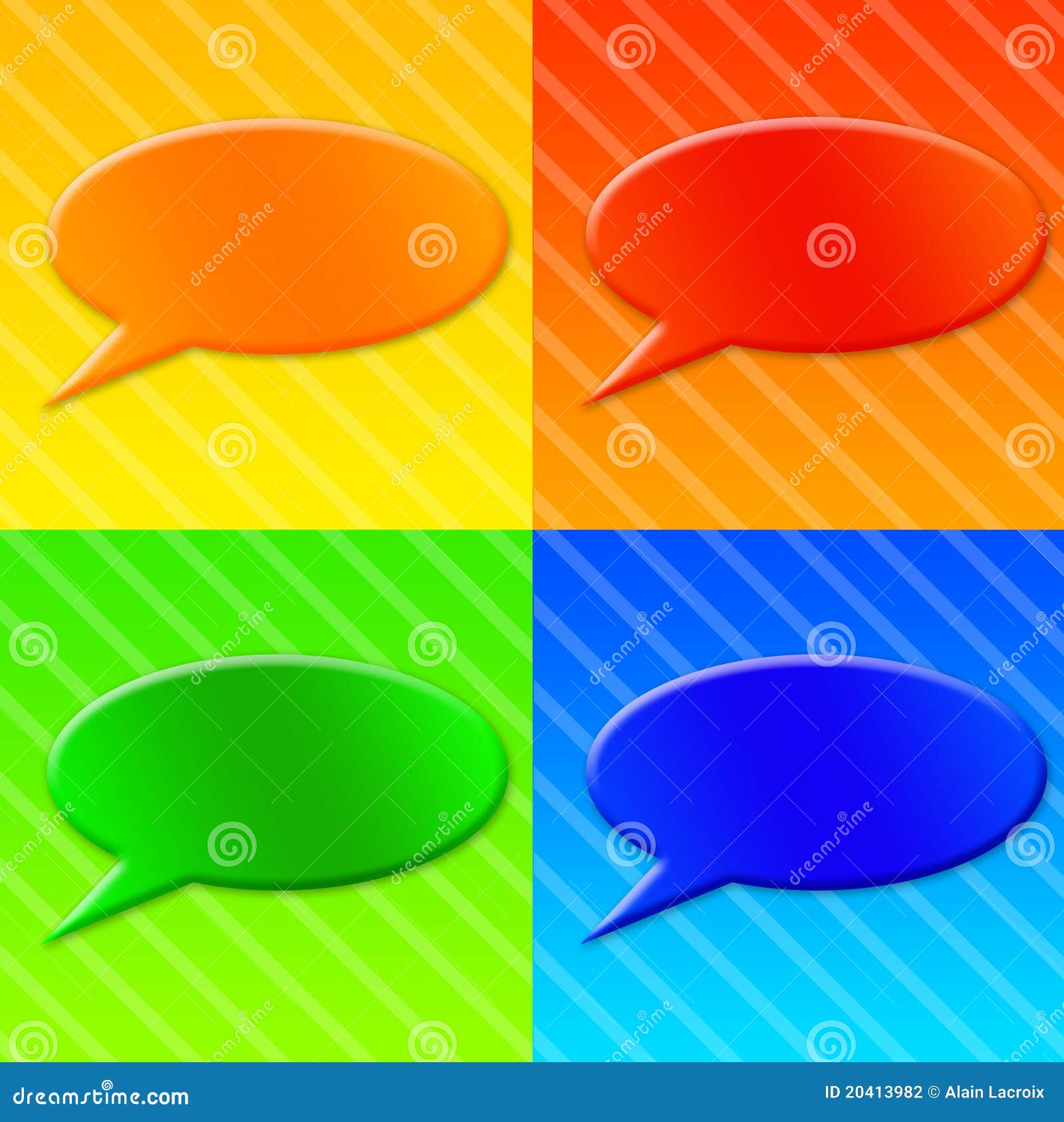 Text balloons stock illustration. Illustration of communication - 20413982