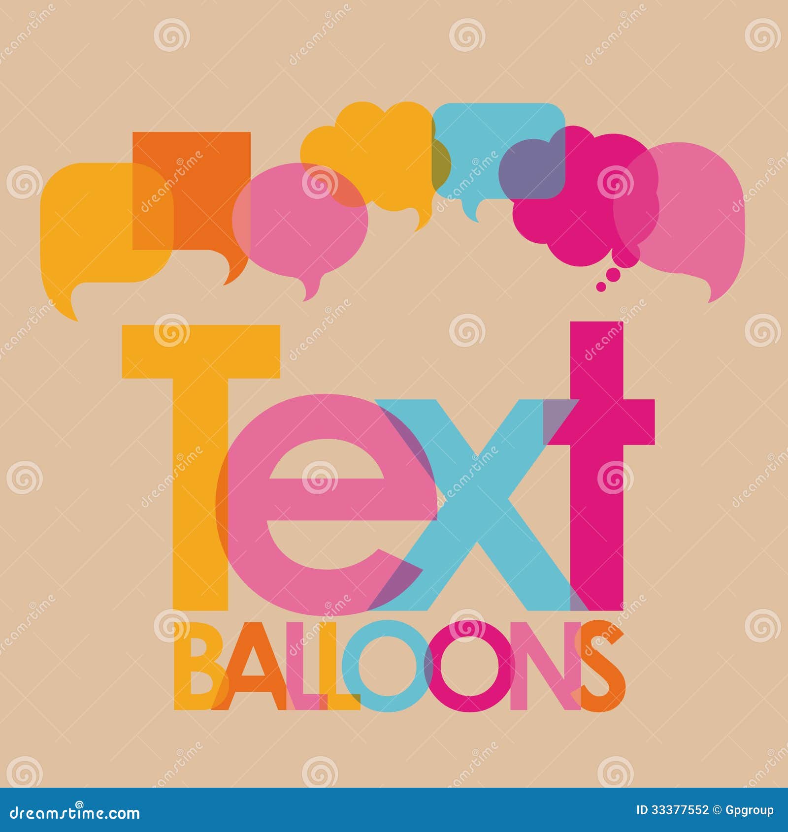 Text balloons stock vector. Illustration of communication - 33377552