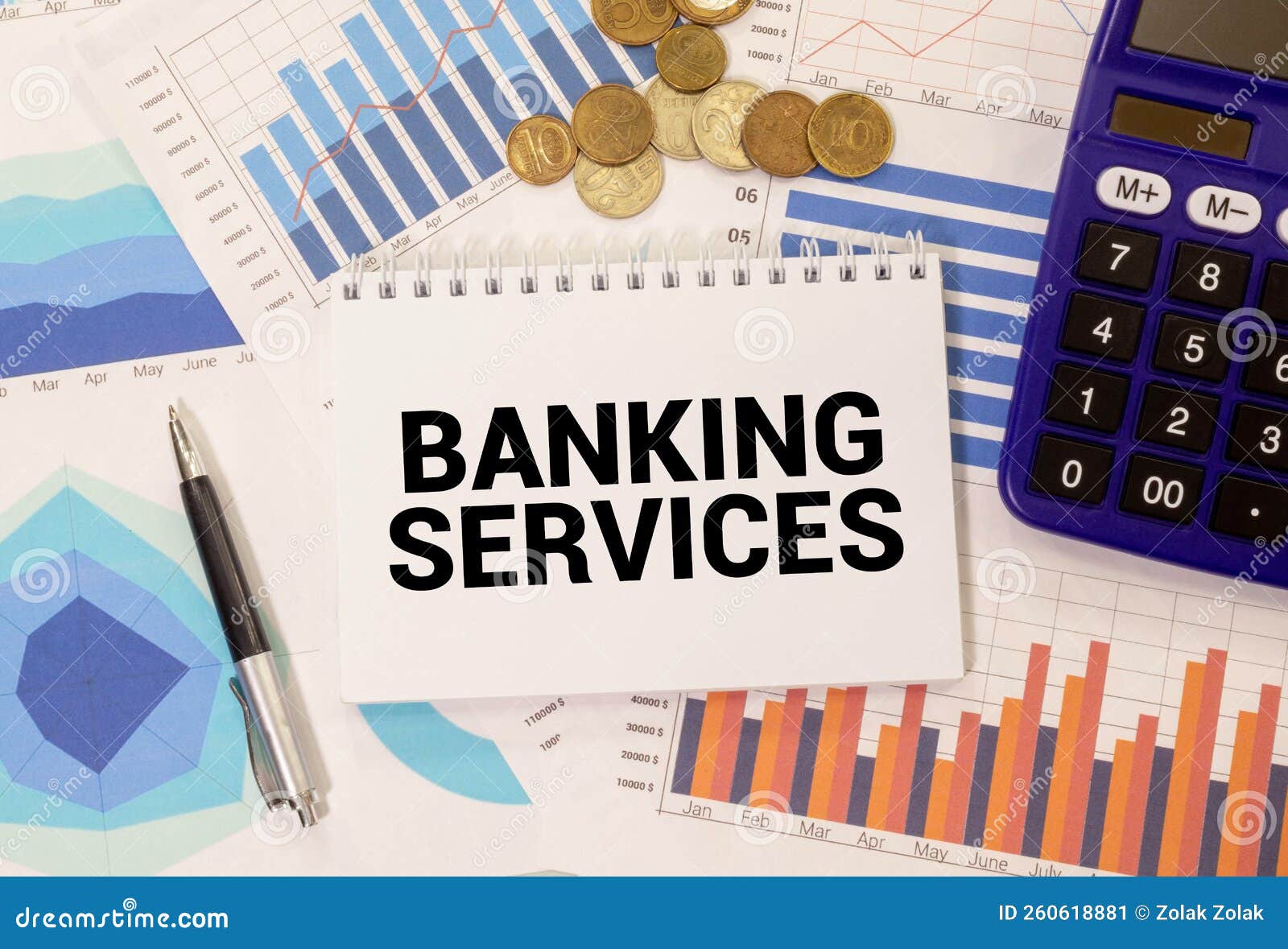 Text Banking Services on White Paper, Concept Stock Image - Image of ...