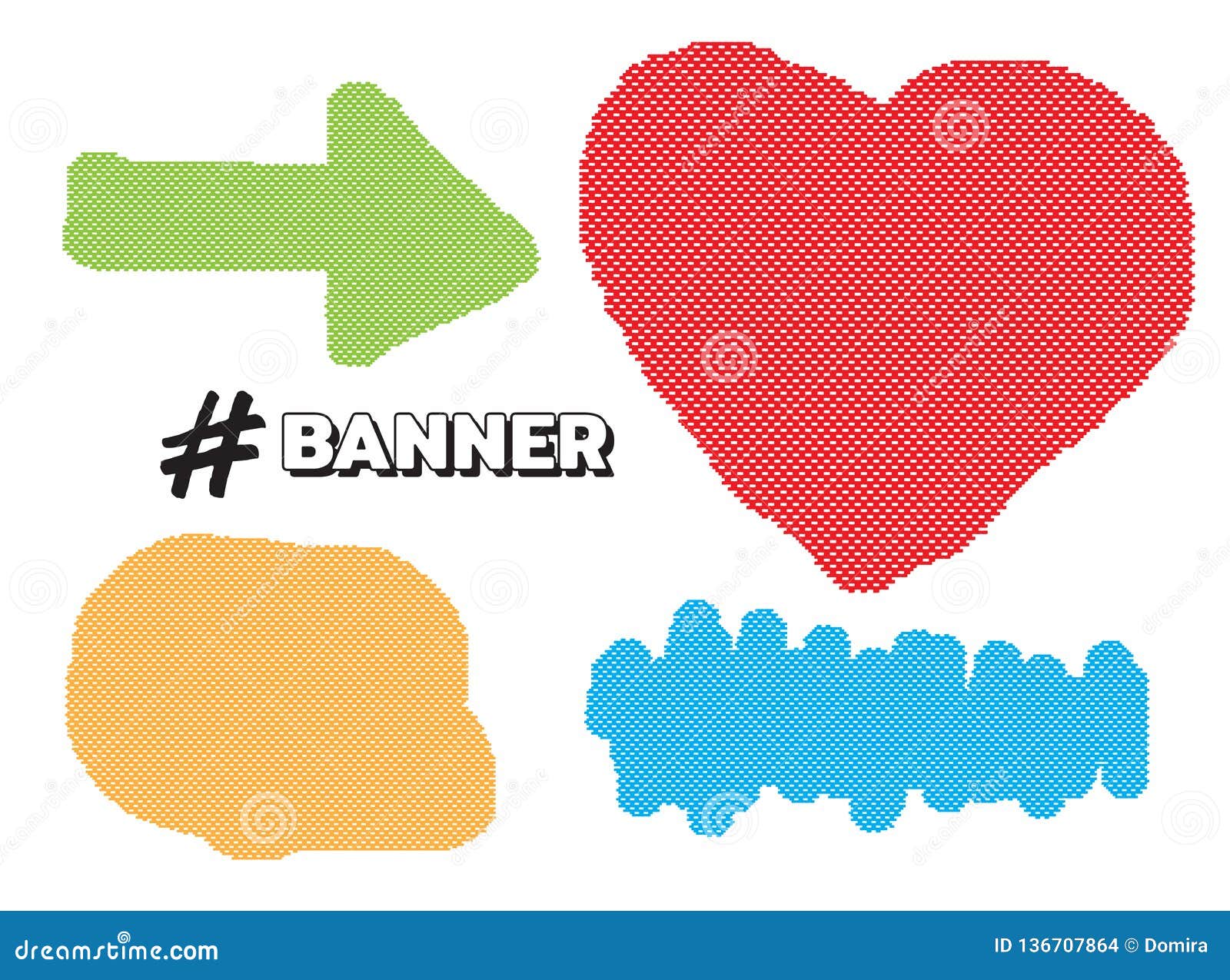 Text Banners, Speech Bubbles for Your Message. Elements for Design of ...