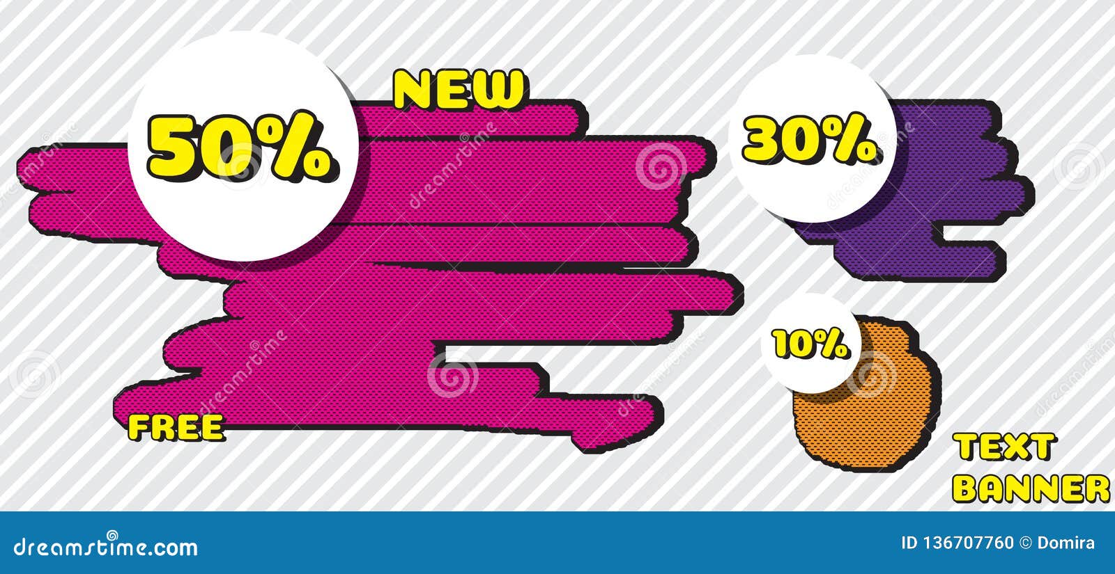 Text Banners, Speech Bubbles for Your Message. Elements for Design of ...