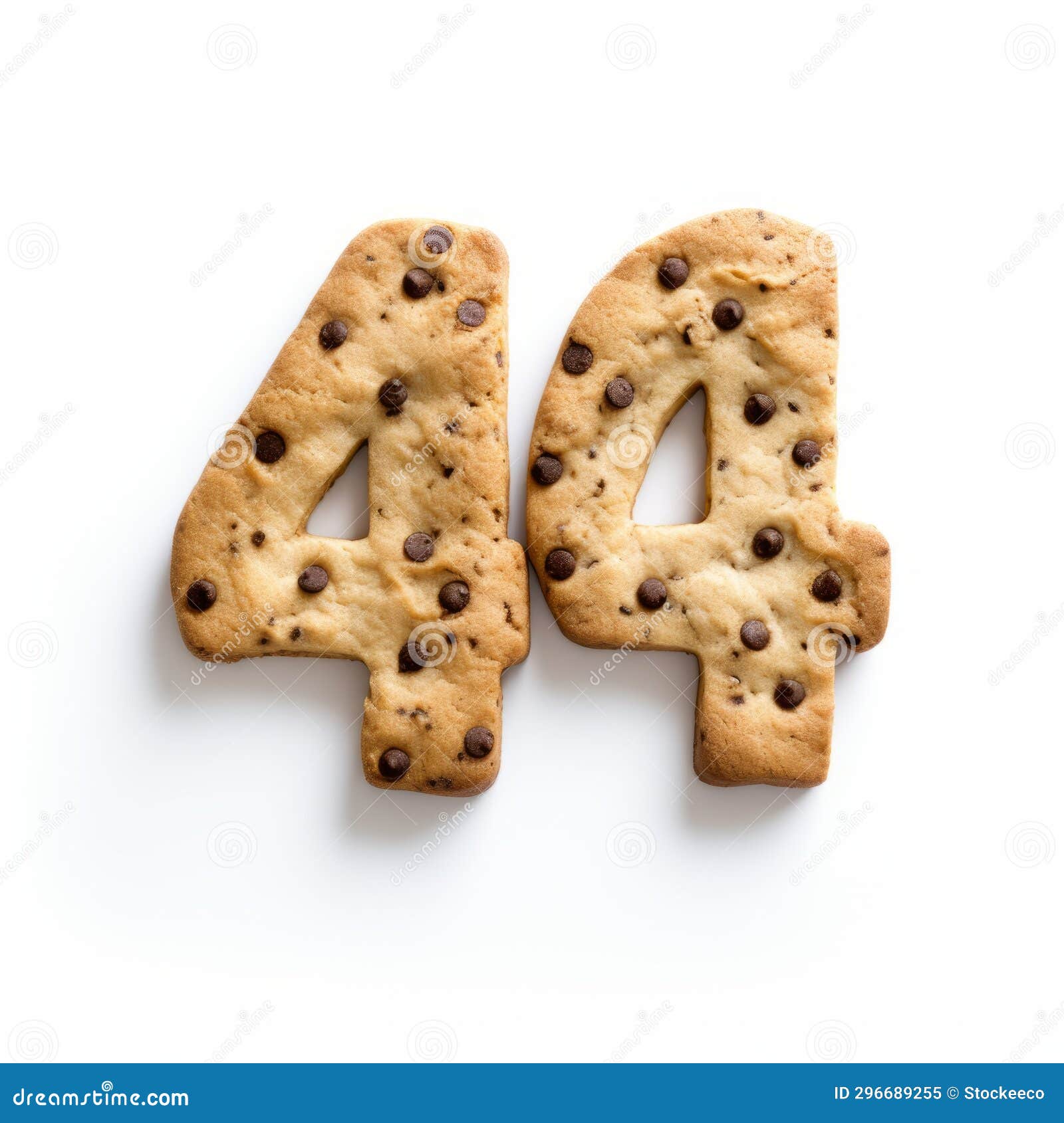 Text-based Installations Cookies with Number 44 on White Background ...