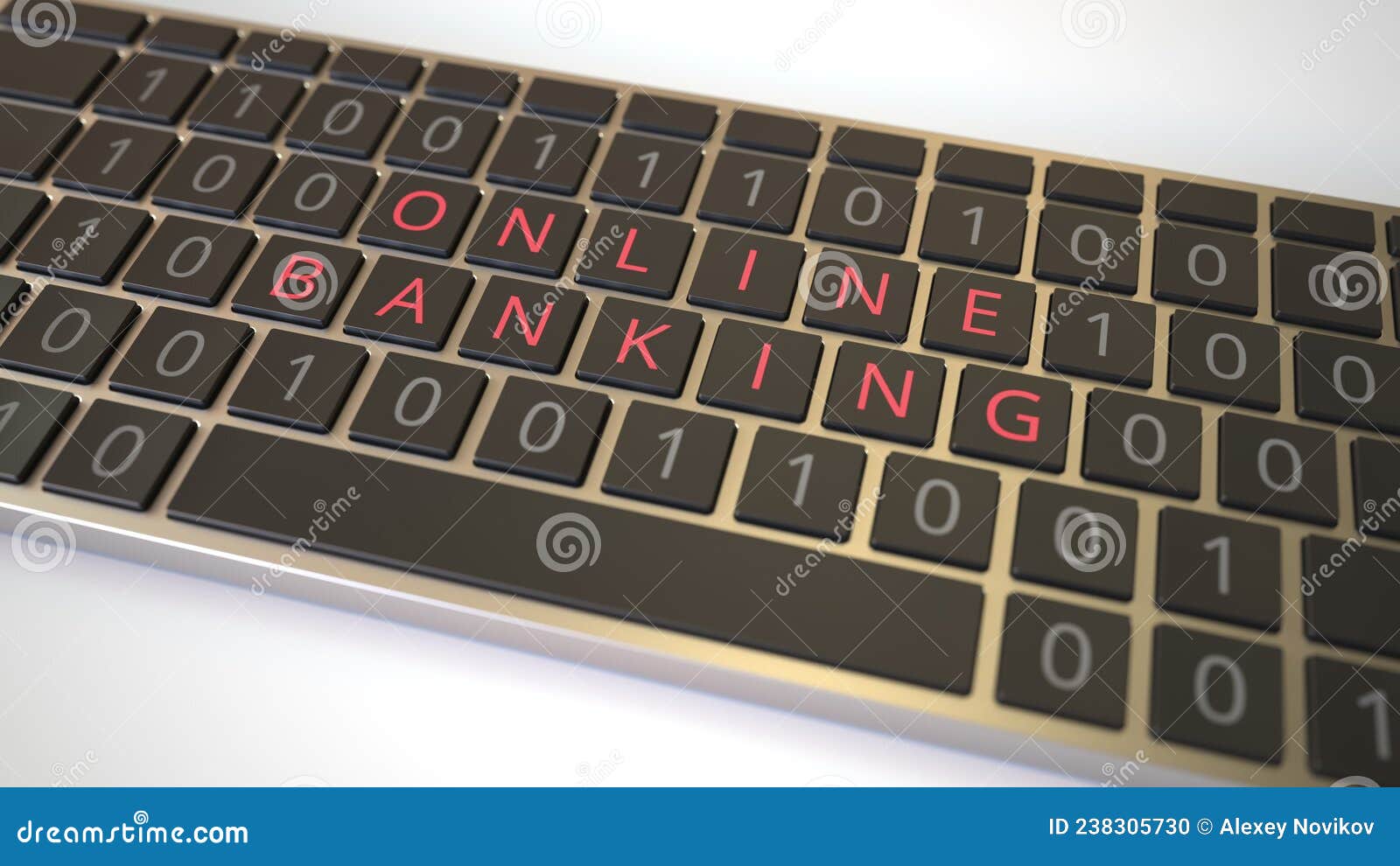 ONLINE BANKING Text on Computer Keyboard. Modern Technology Related ...