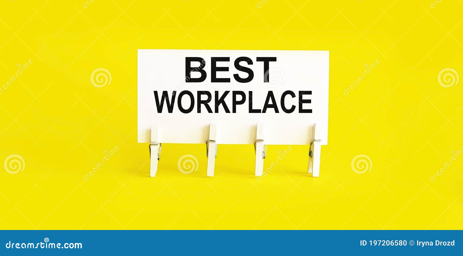 BEST WORKPLACE Written On White Paper On A Light Brown Background ...