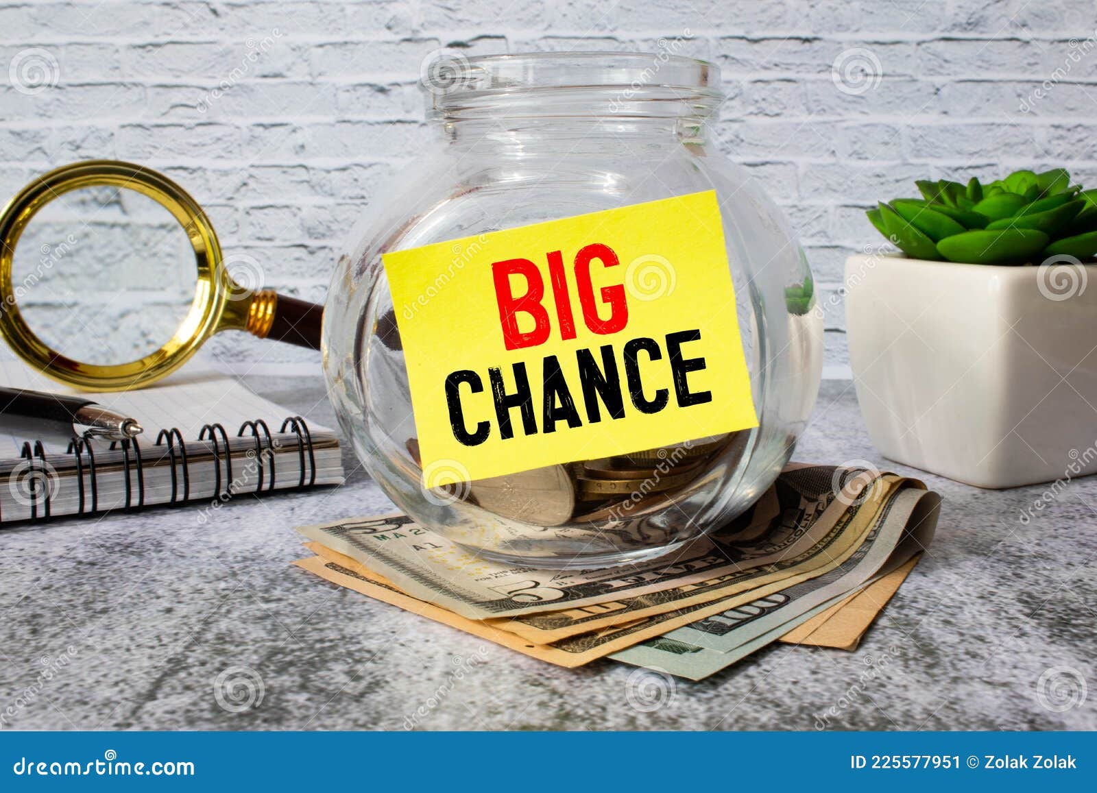 Text BIG CHANCE on Black Background. Concept Stock Image - Image of ...