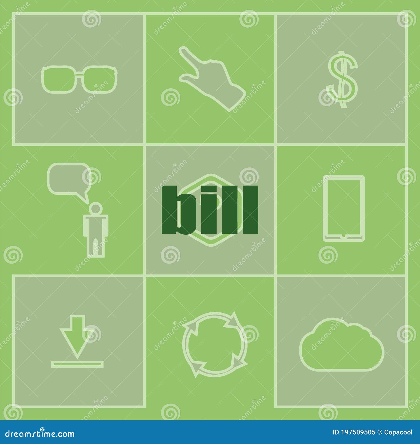 Text Bill. Business Concept Stock Illustration - Illustration of ...