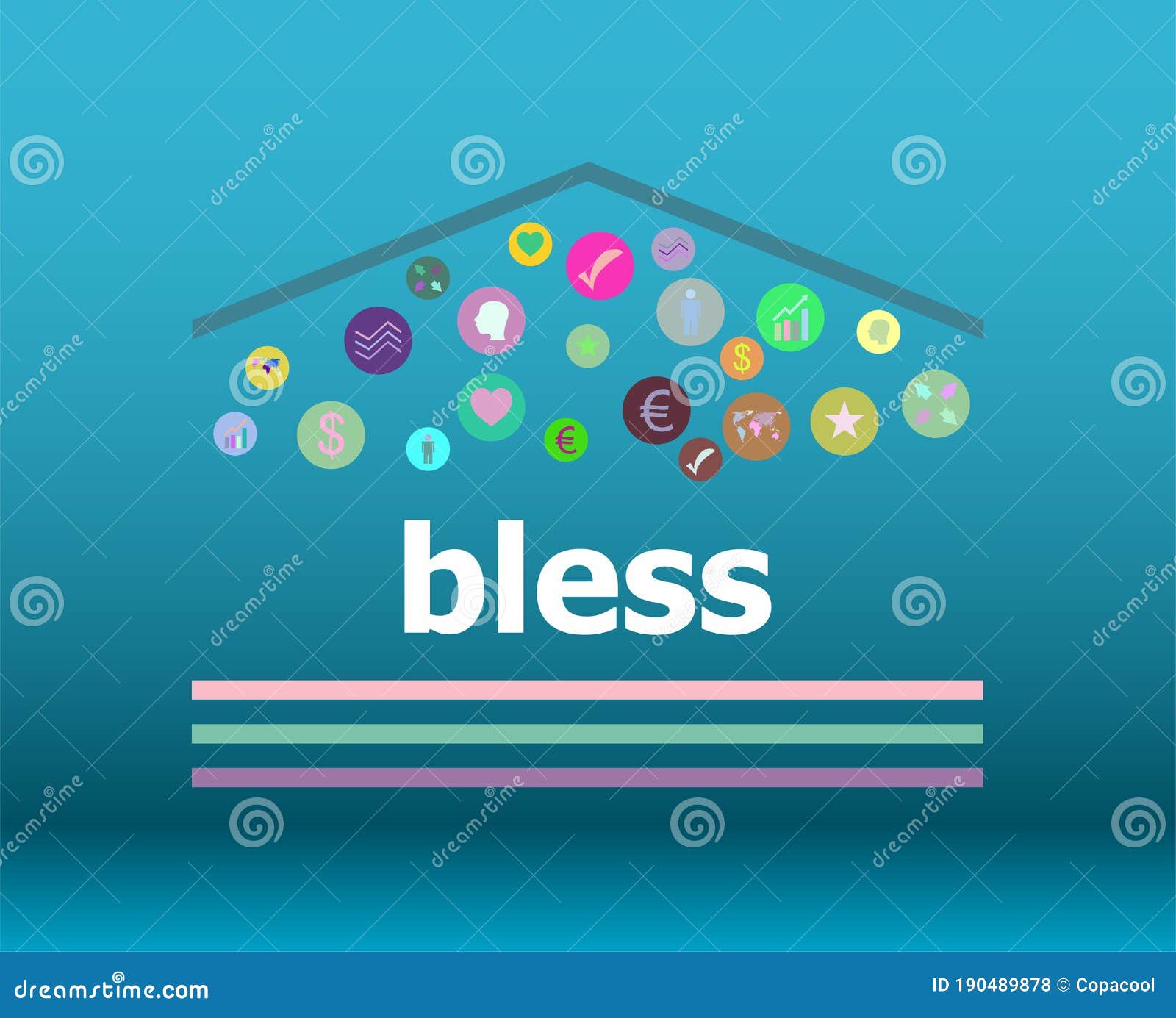 Text Bless. Social Concept . Infographic Elements Stock Illustration ...