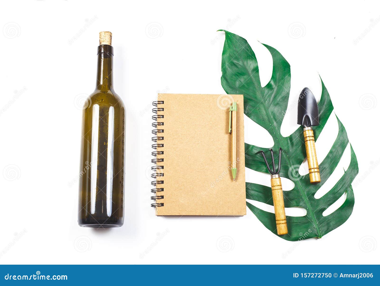 Text book and wine bottle stock photo. Image of white - 157272750