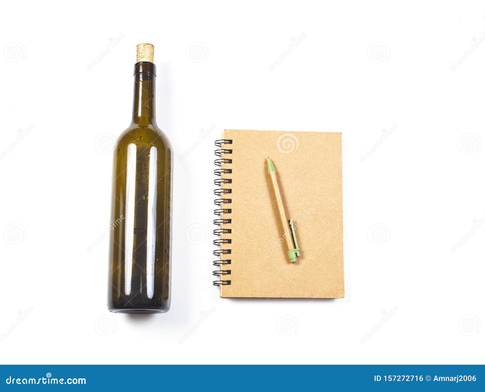 Text book and wine bottle stock photo. Image of flat - 157272716