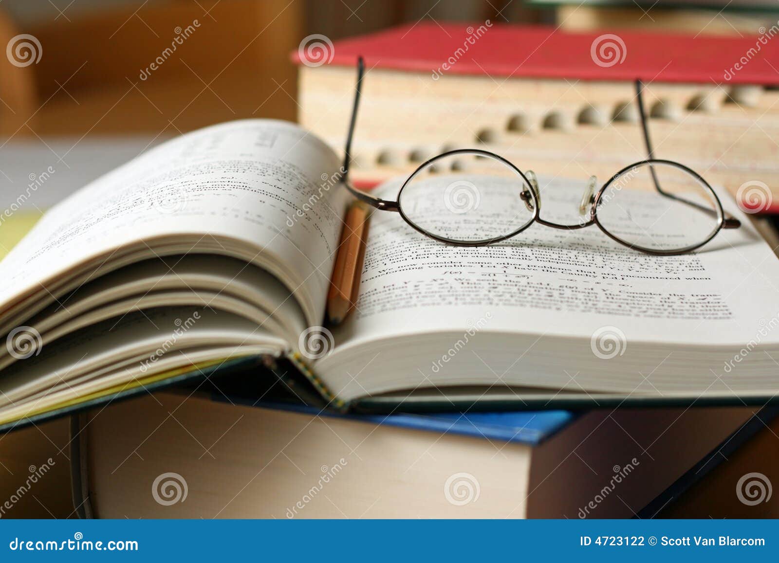 Text books on table stock photo. Image of read, library - 4723122
