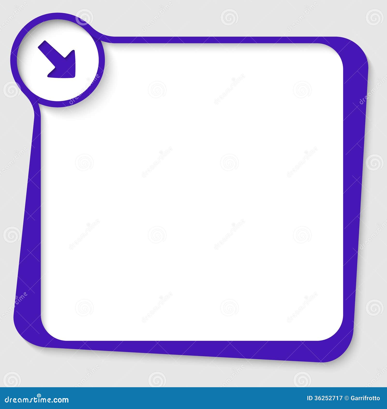 Text Box for Any Text with Arrow Stock Vector - Illustration of border ...