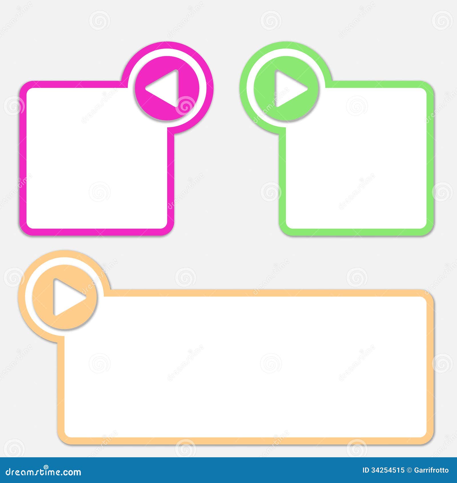 Text box with arrow stock vector. Illustration of color - 34254515