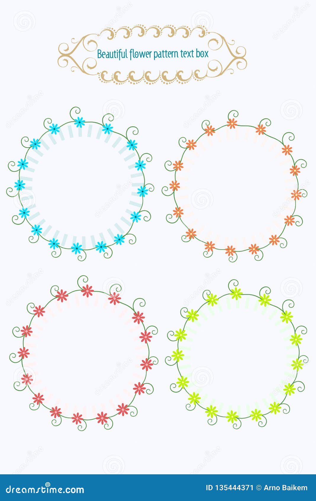 Text box beautiful flowers stock illustration. Illustration of ...