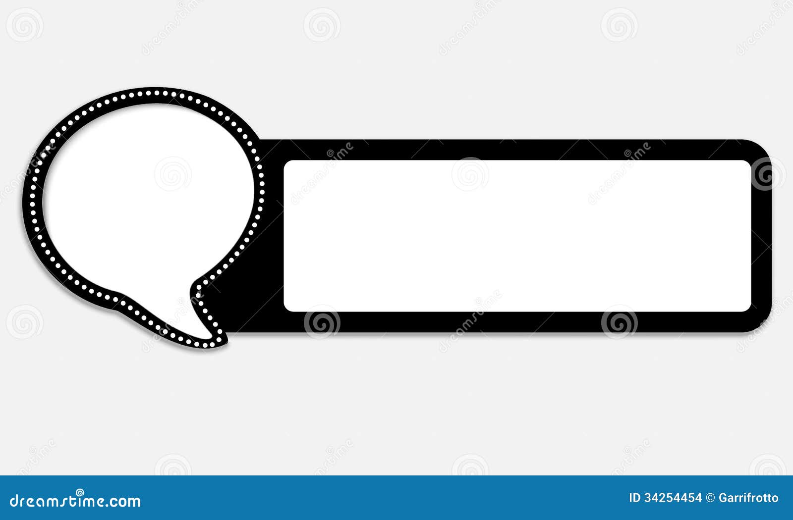 Text box with bubble stock vector. Illustration of black - 34254454