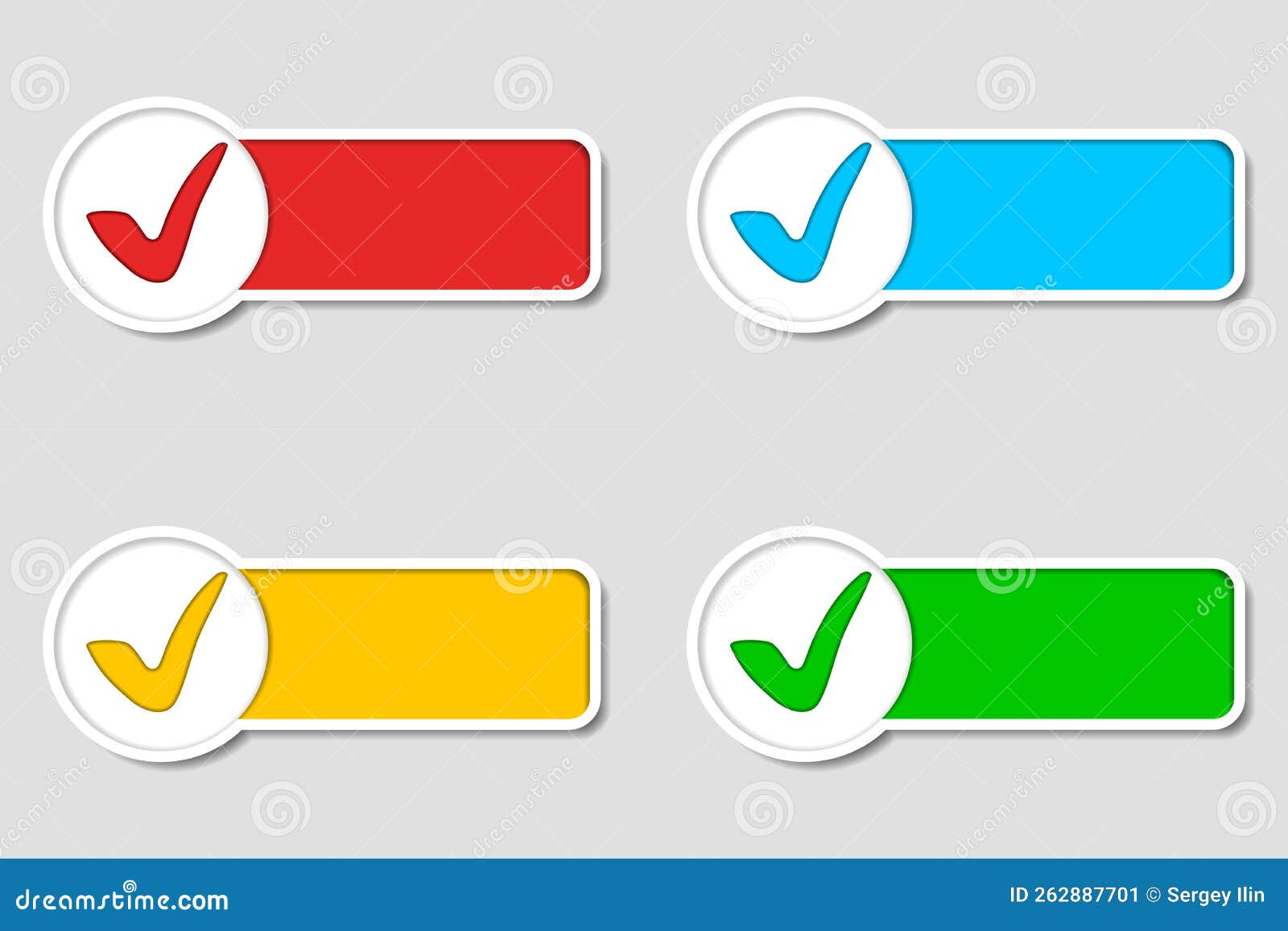 Text Box and Checkmark. Vector Illustration Stock Vector - Illustration ...