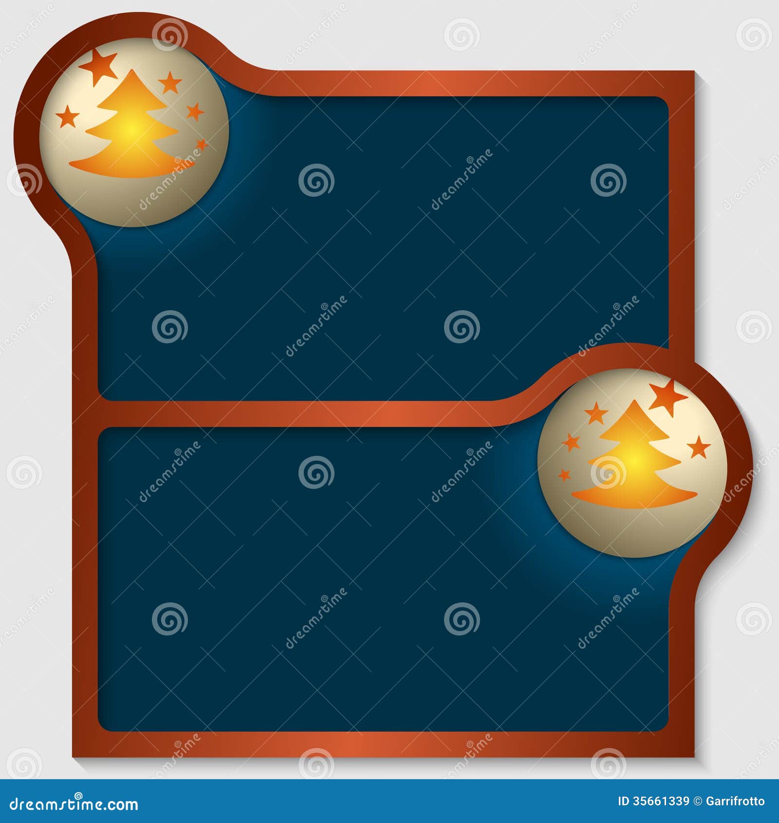 Text Box with a Christmas Motif Stock Vector - Illustration of empty ...