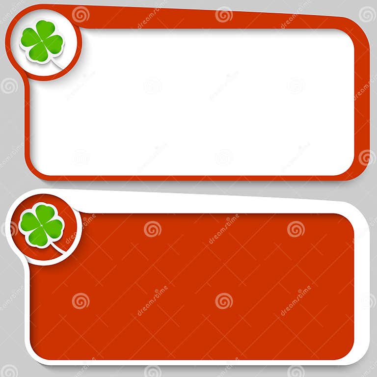 Text box and cloverleaf stock vector. Illustration of card - 35121509