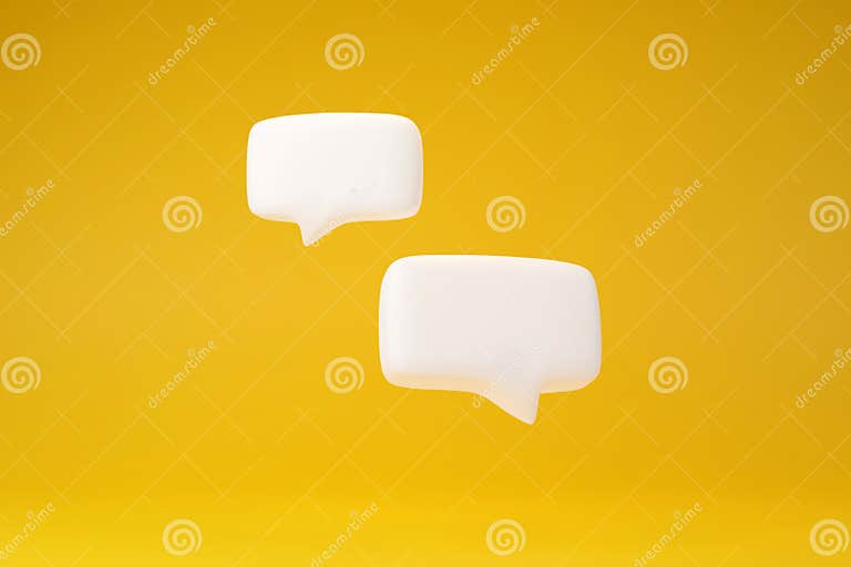 Text Box Conversation Speech on Yellow Background Stock Illustration ...