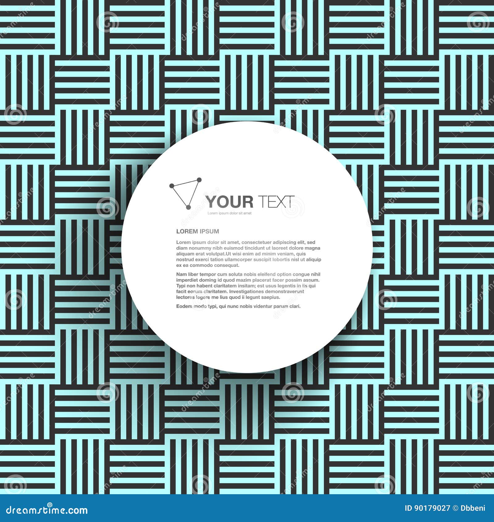 Text Box Design with Line Pattern Background Stock Vector ...