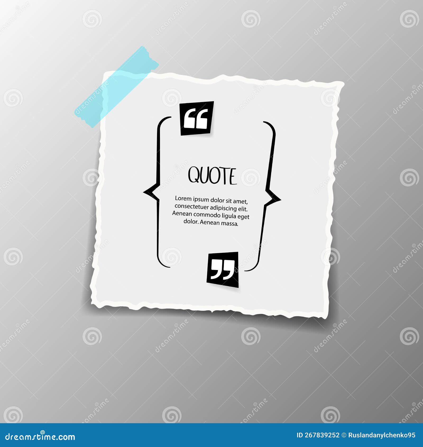 Text Box Design with Note Papers. Stock Vector - Illustration of ...