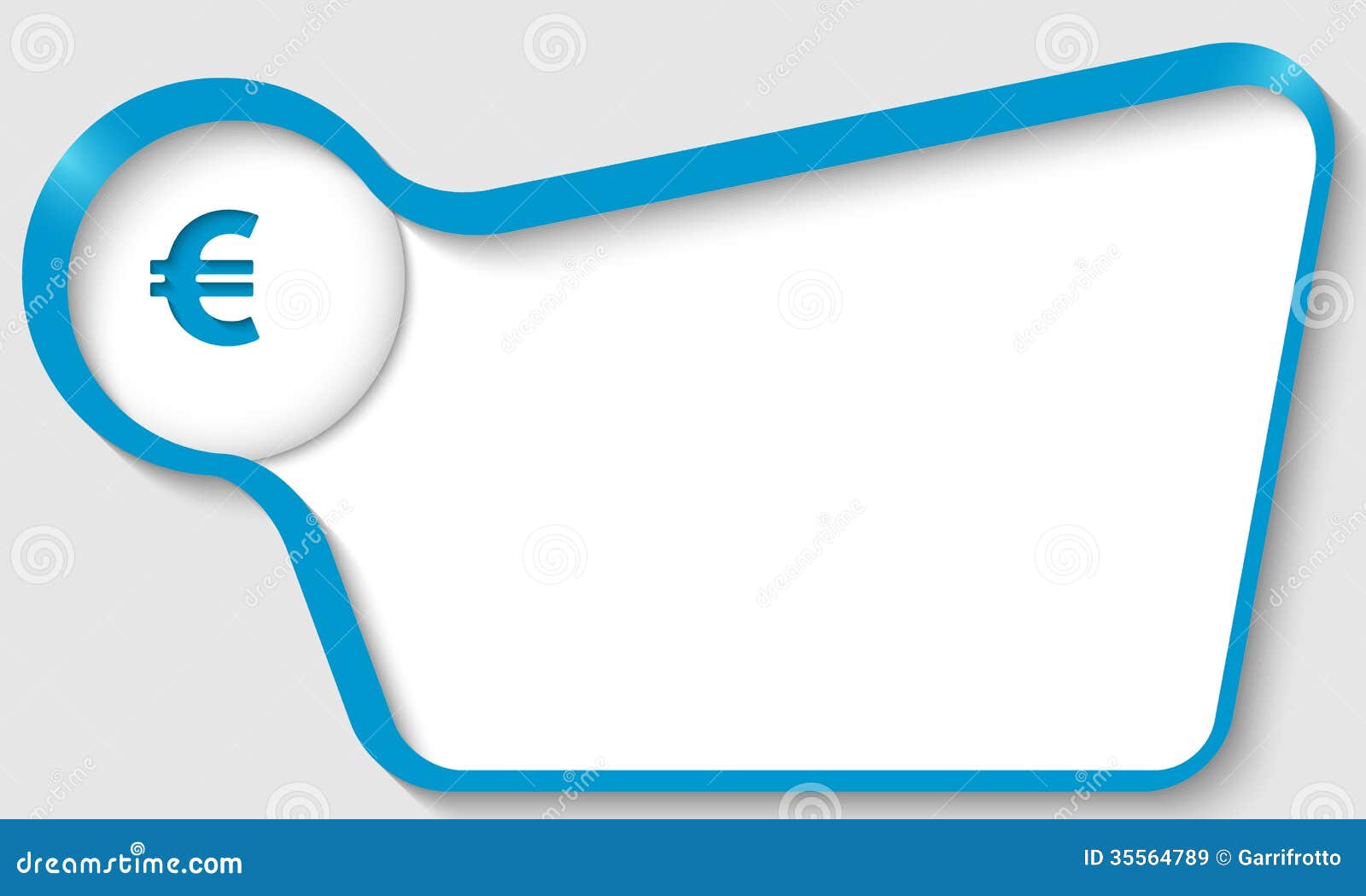 Text box with euro sign stock vector. Illustration of decorative - 35564789