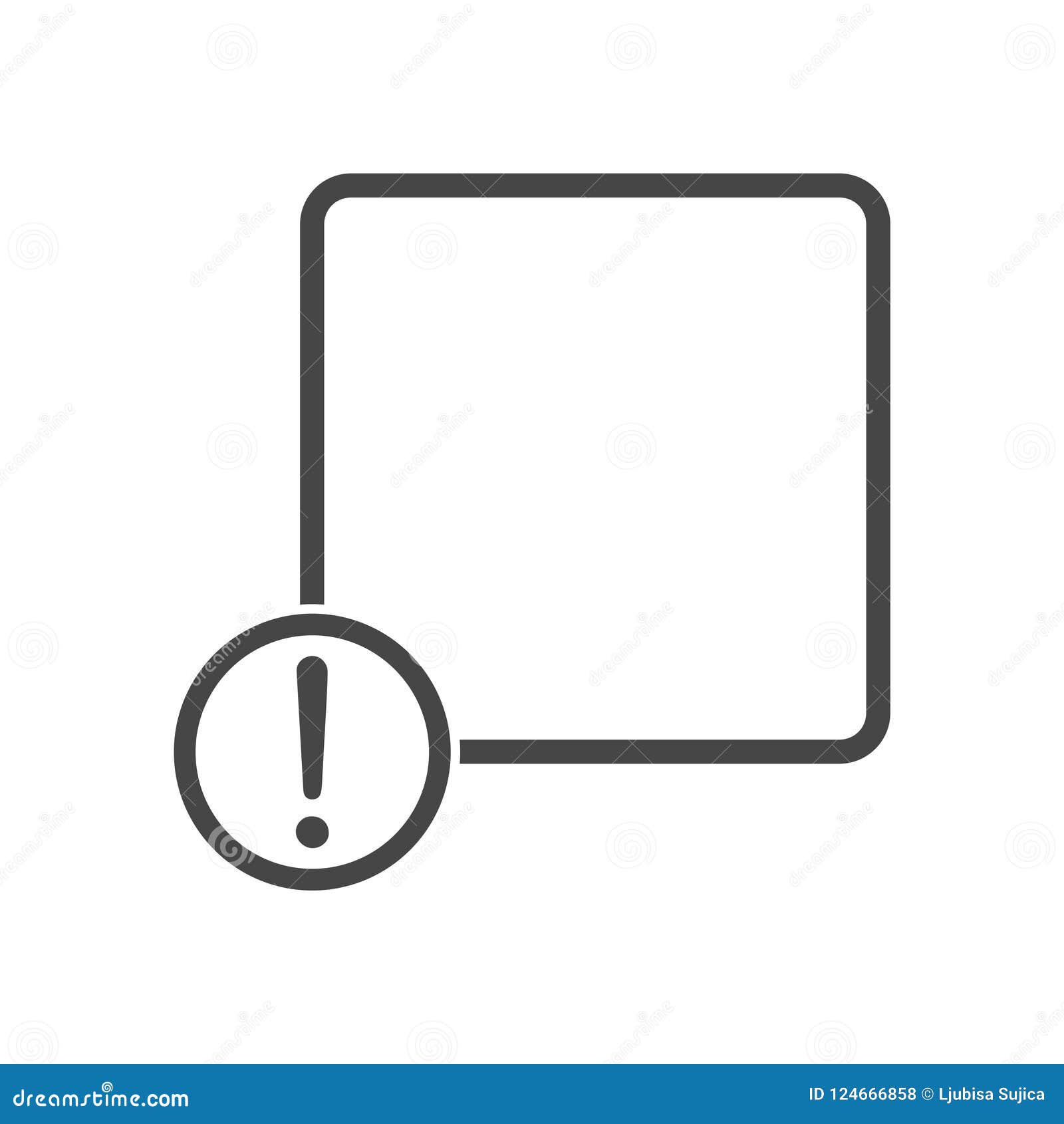 Text Box and Exclamation Mark Stock Vector - Illustration of navigation ...