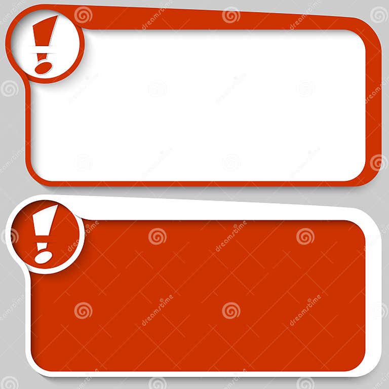Text Box and Exclamation Mark Stock Vector - Illustration of frame ...