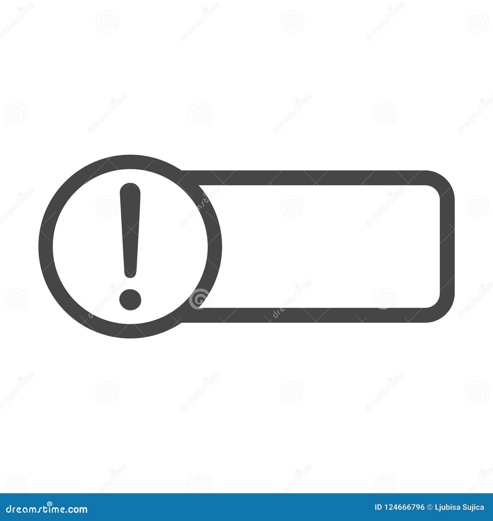 Text Box and Exclamation Mark Stock Vector - Illustration of ...