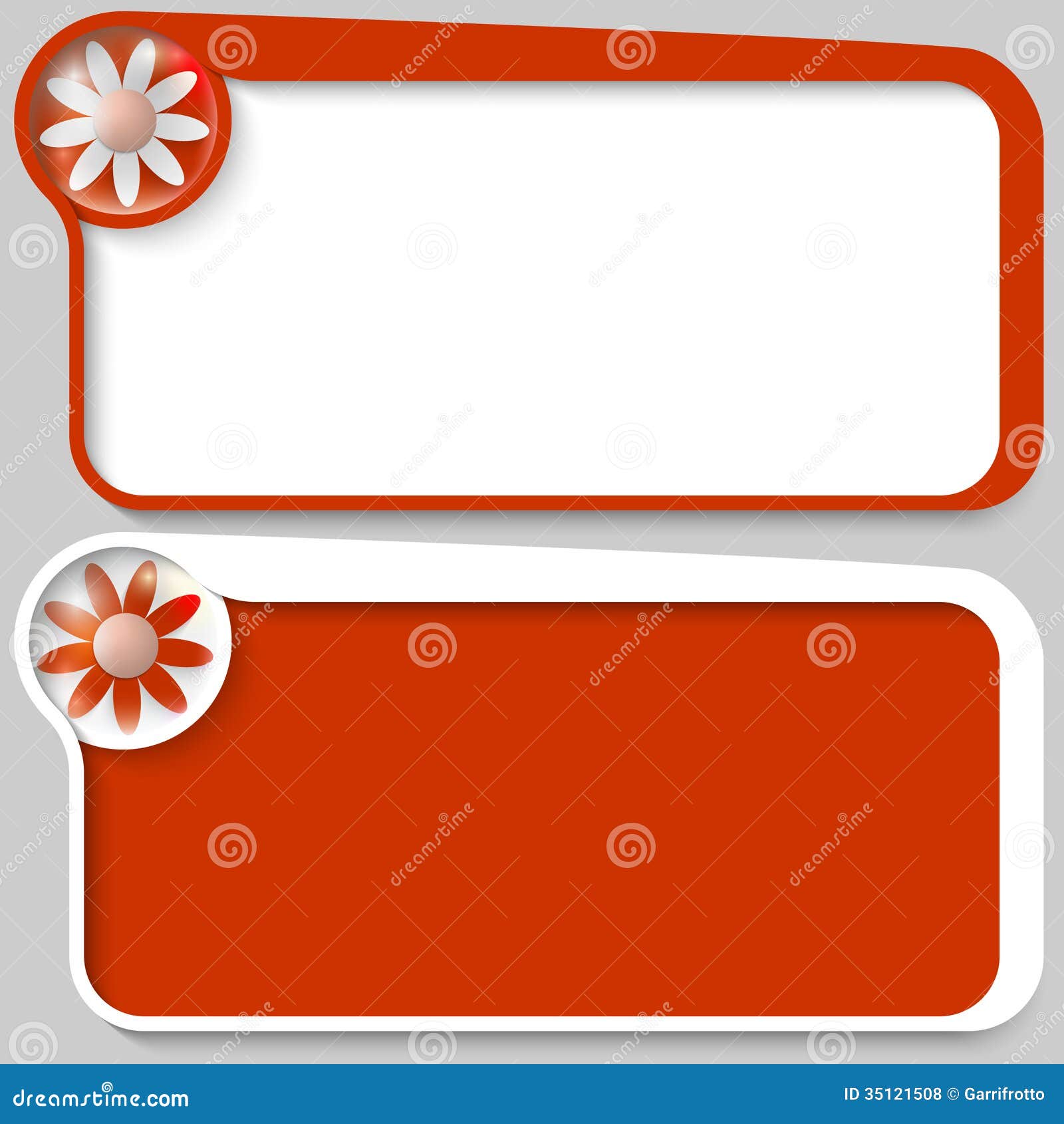 Text box and flower stock vector. Illustration of flower - 35121508