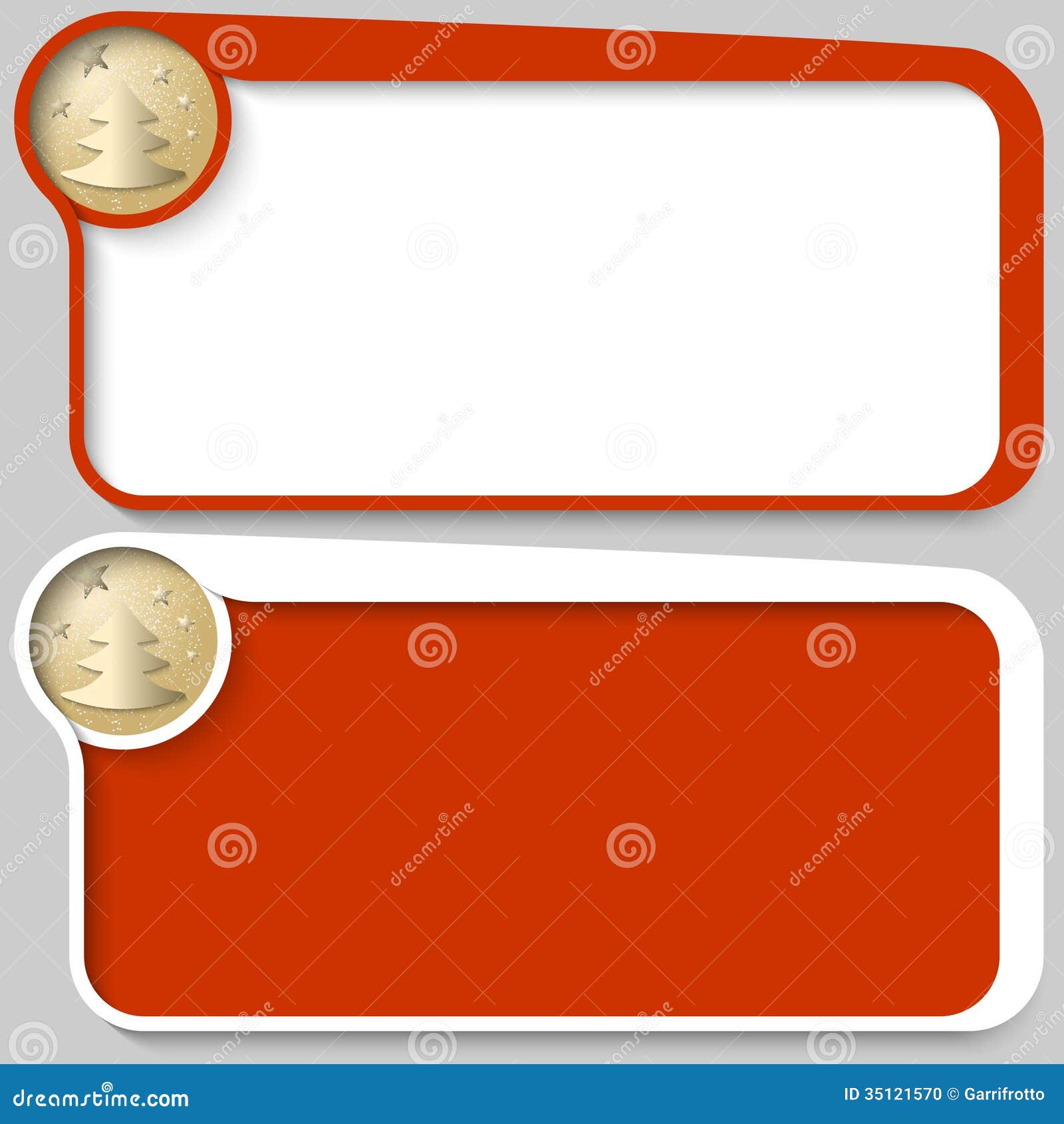 Text Box and Golden Christmas Motif Stock Vector - Illustration of ...