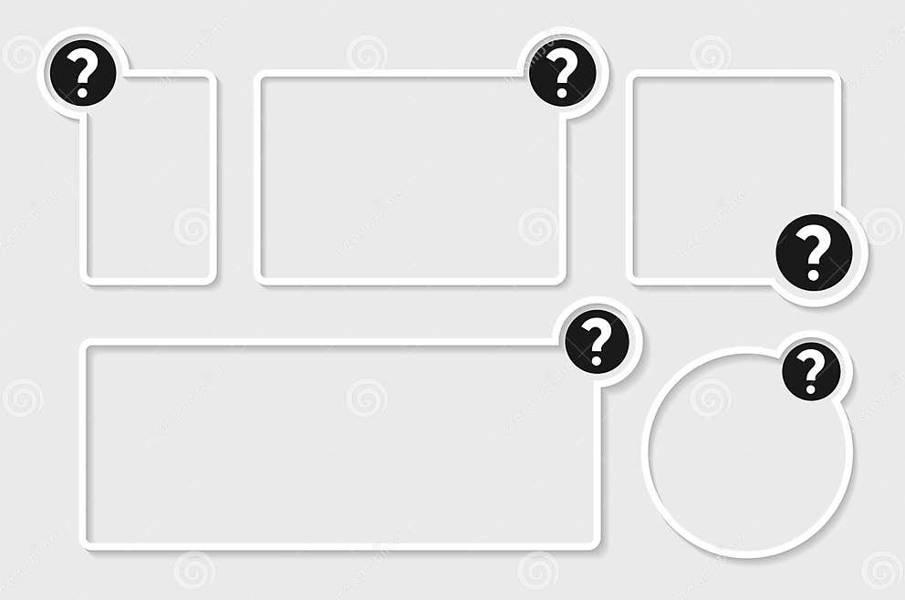 Text Box Icon Question Mark Stock Vector - Illustration of modern ...