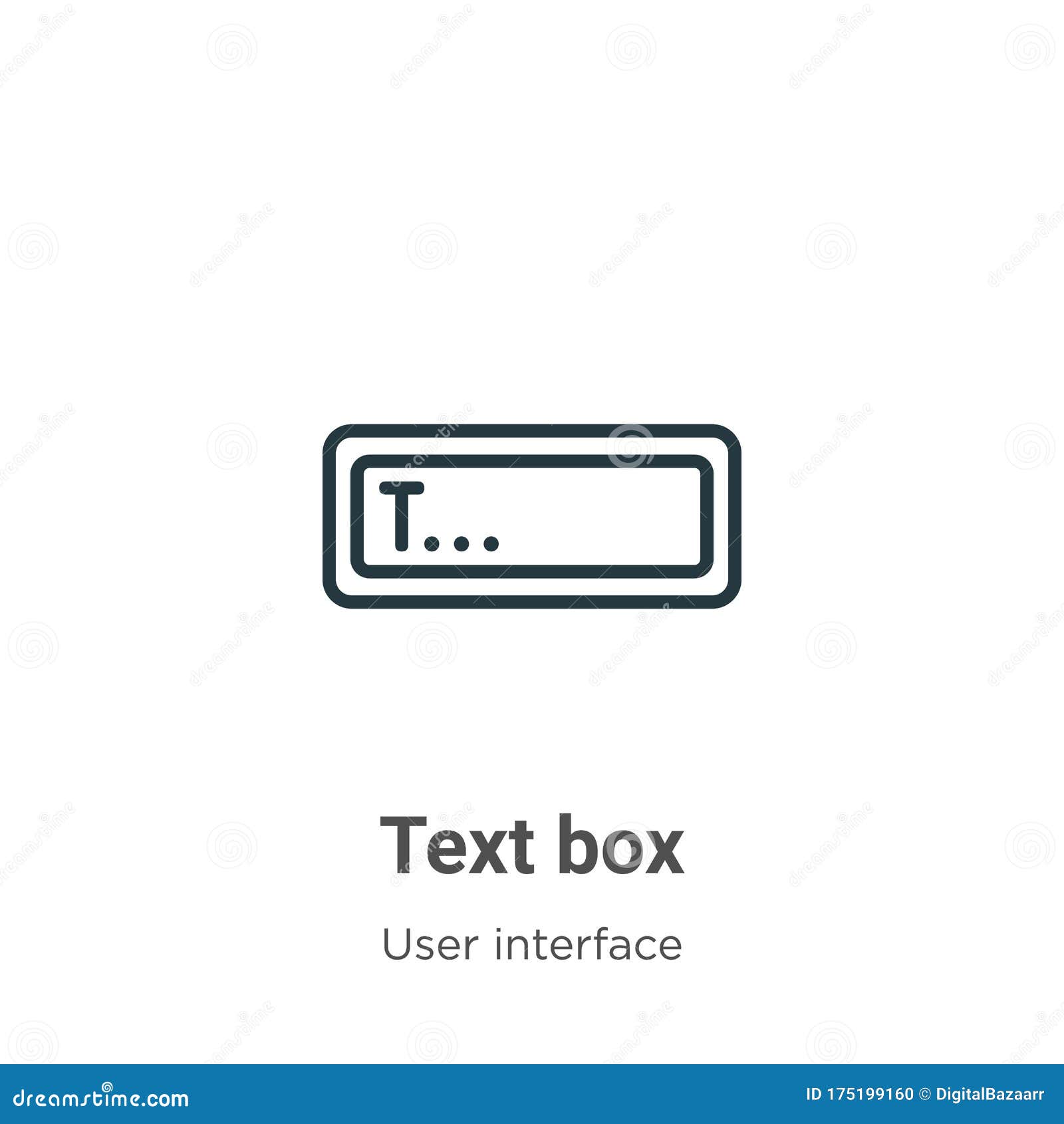 Text Box Outline Vector Icon. Thin Line Black Text Box Icon, Flat ...