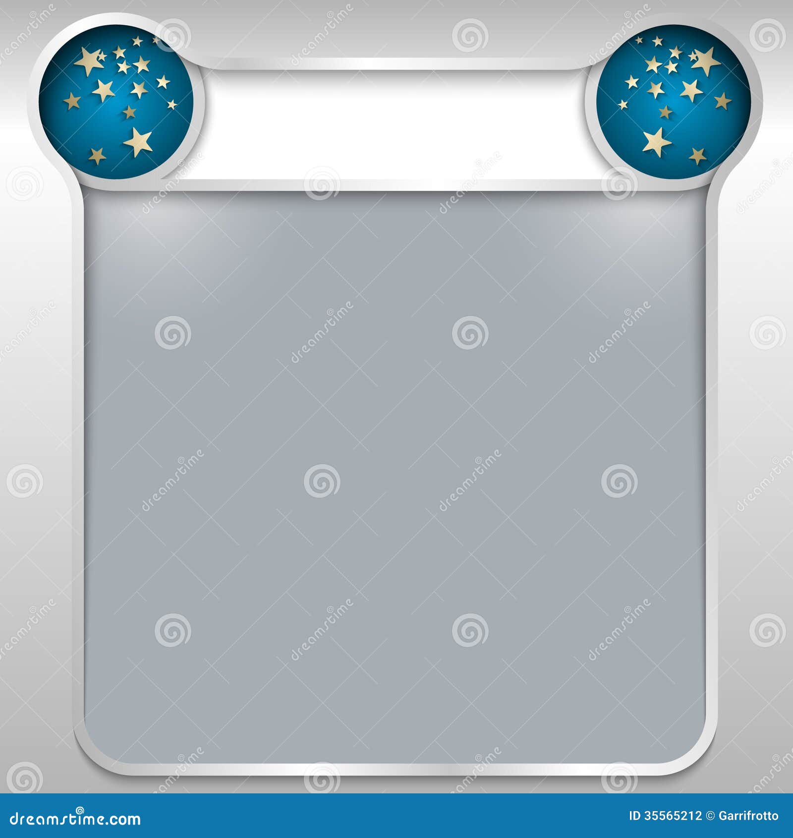 Text box with stars stock vector. Illustration of color - 35565212