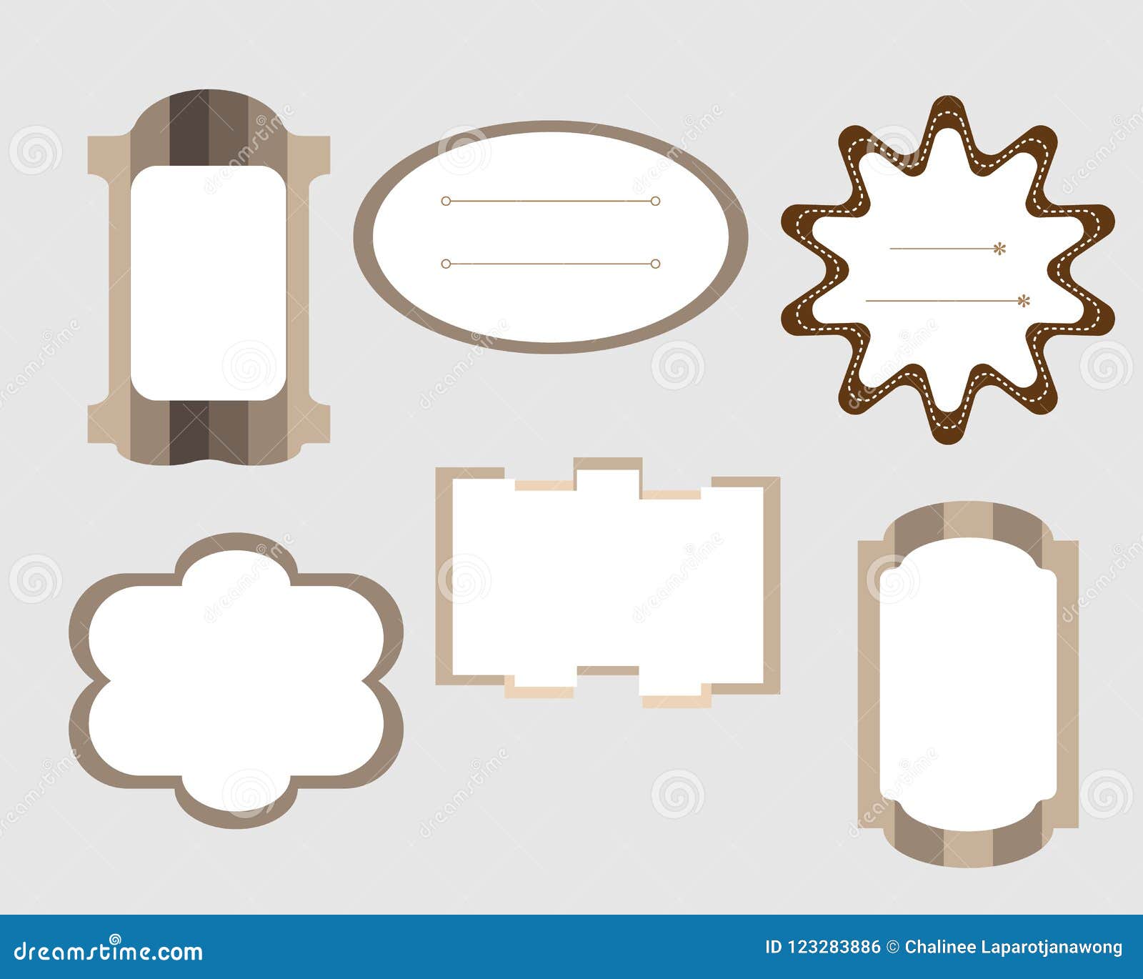 Text box and tag set stock vector. Illustration of business - 123283886