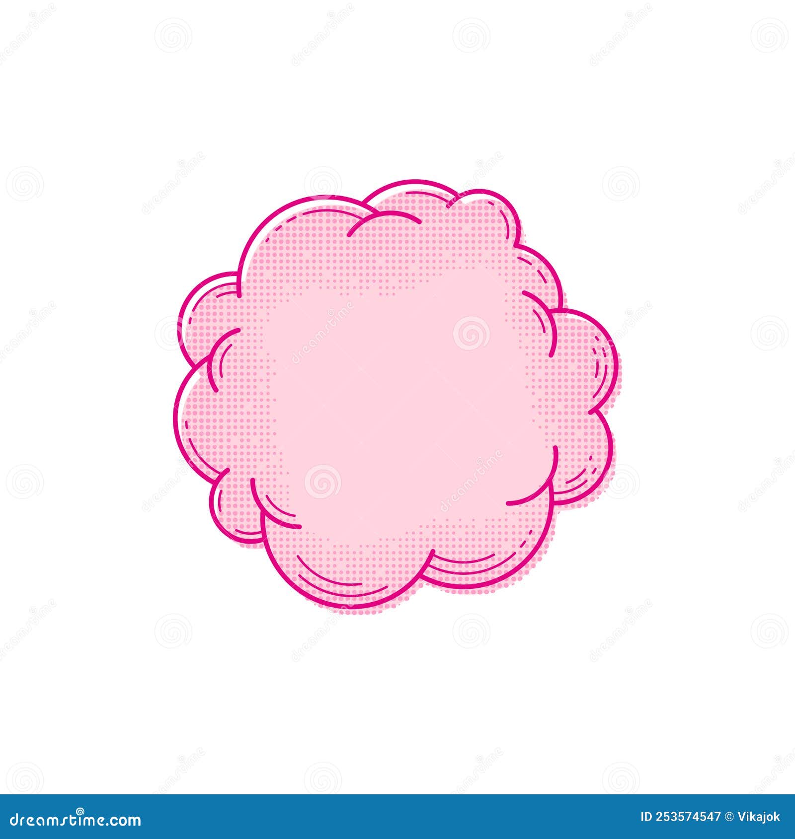 Text Box Template in Comic Style. Empty Halftone Text Bubble. Pop Art ...