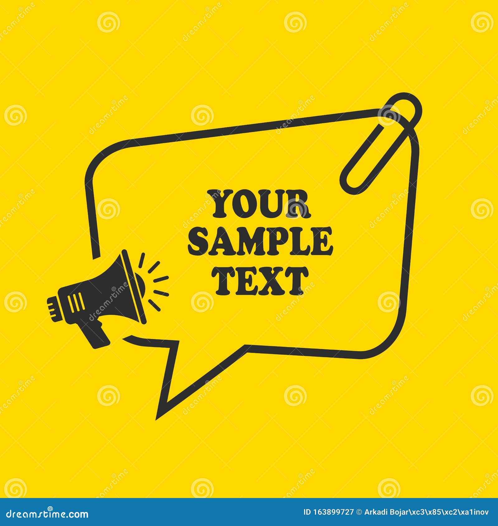Text Box Template for Sample Text Stock Vector - Illustration of ...