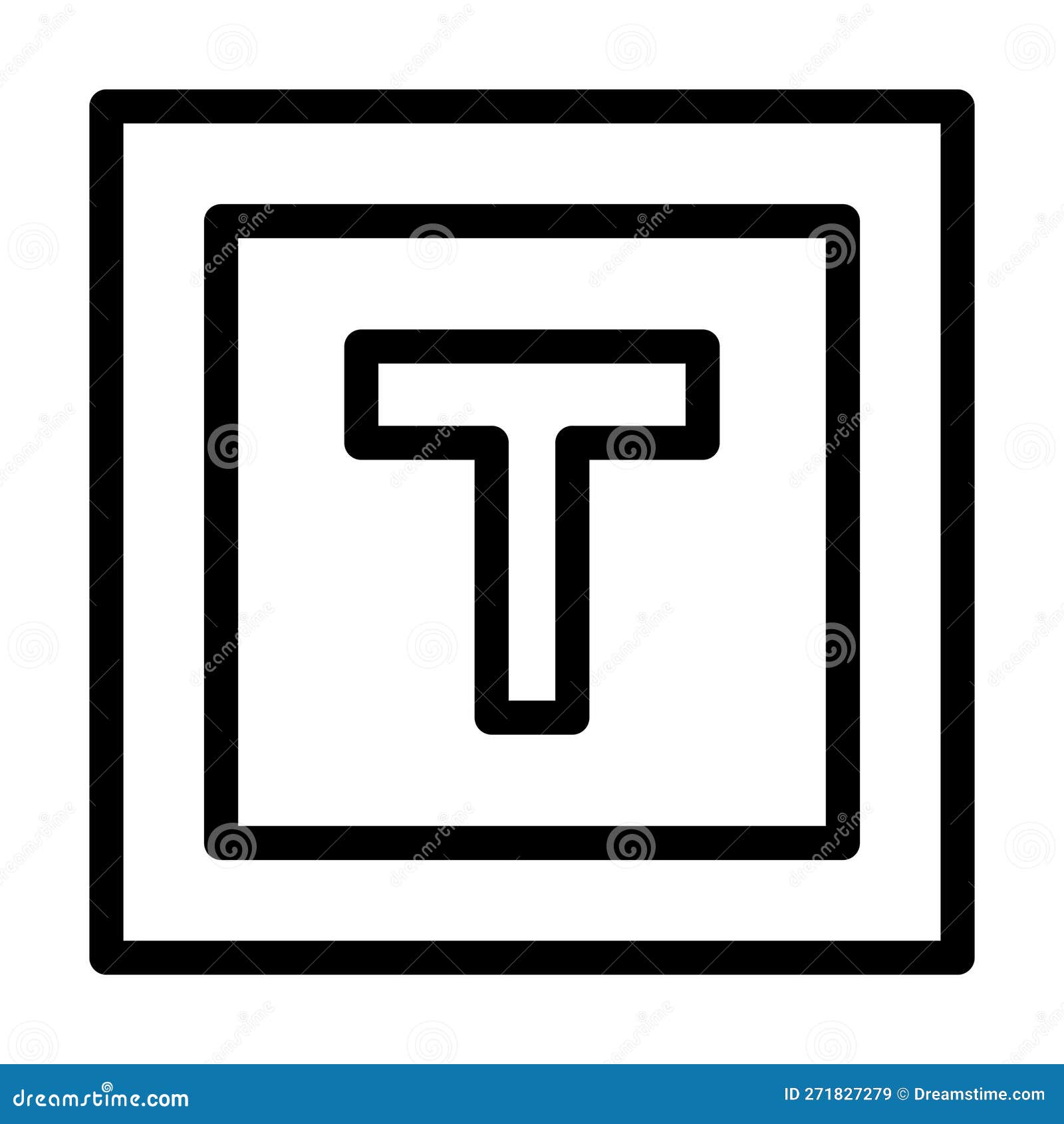 Text Box Thick Line Icon stock illustration. Illustration of text ...