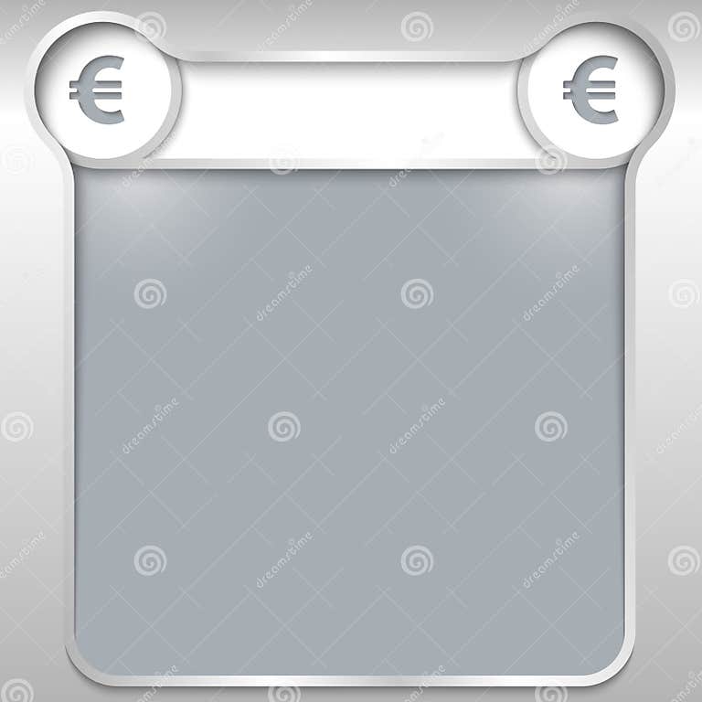 Text Box with Two Euro Sign Stock Vector - Illustration of message ...